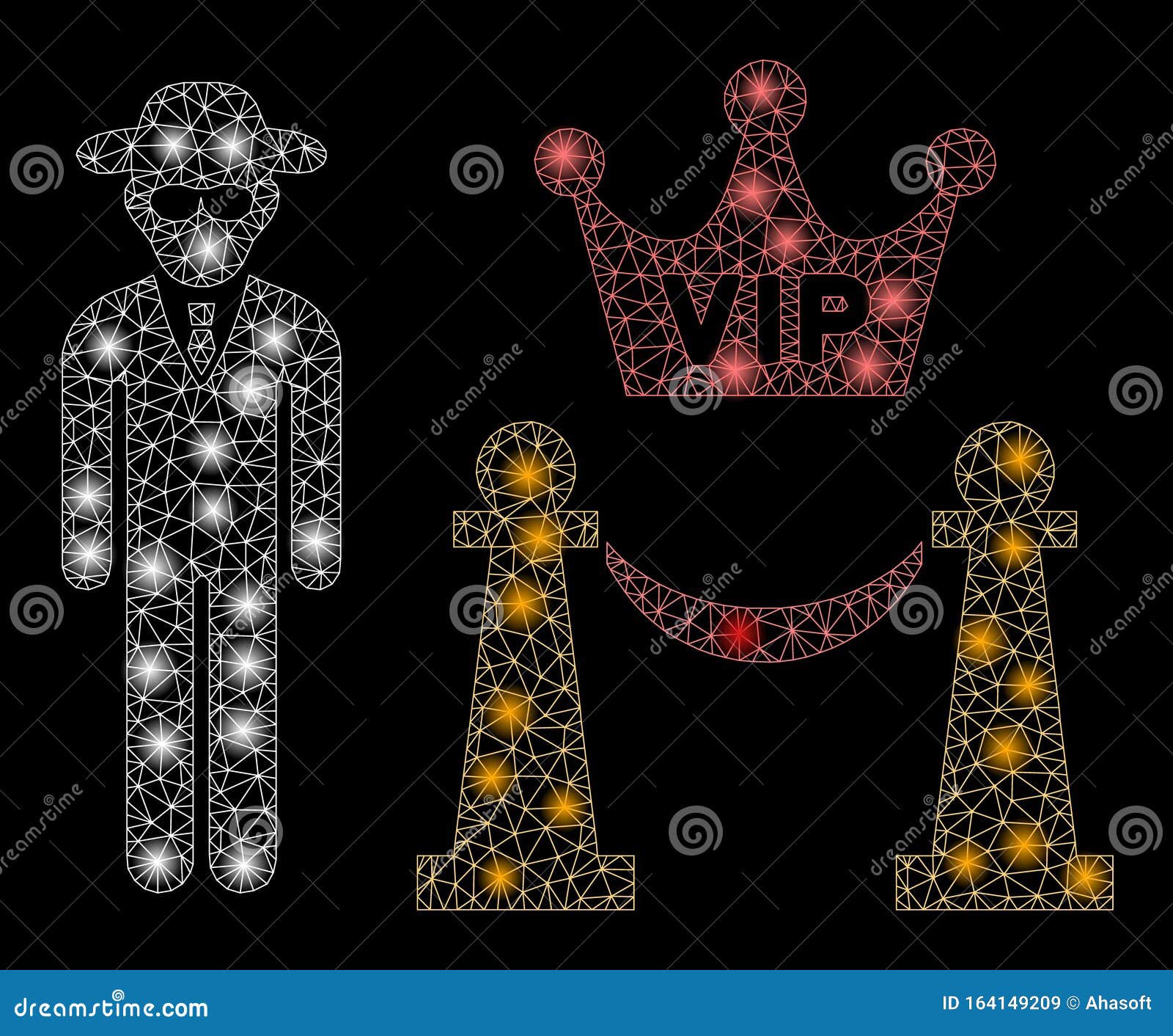 Flare Mesh Carcass VIP Access with Flare Spots Stock Illustration ...