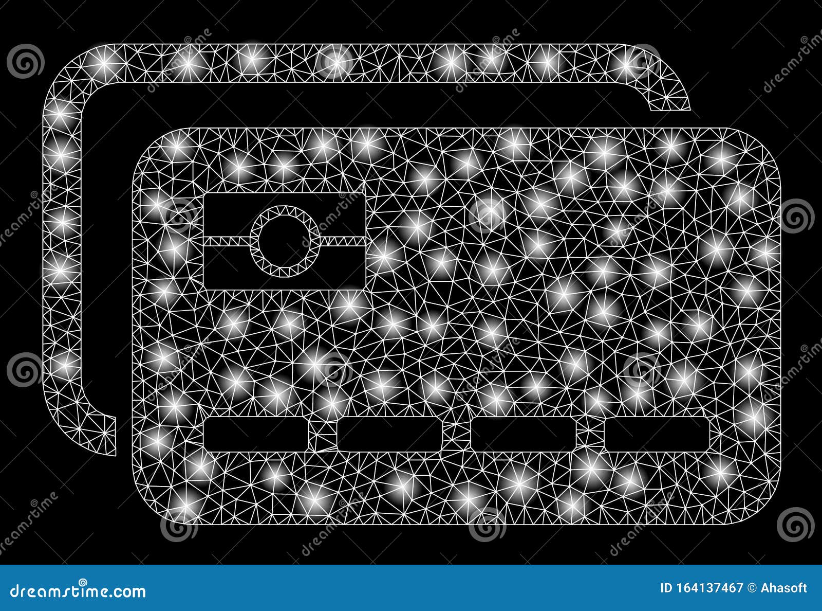 Flare Mesh 2D Banking Cards with Flare Spots Stock Illustration ...