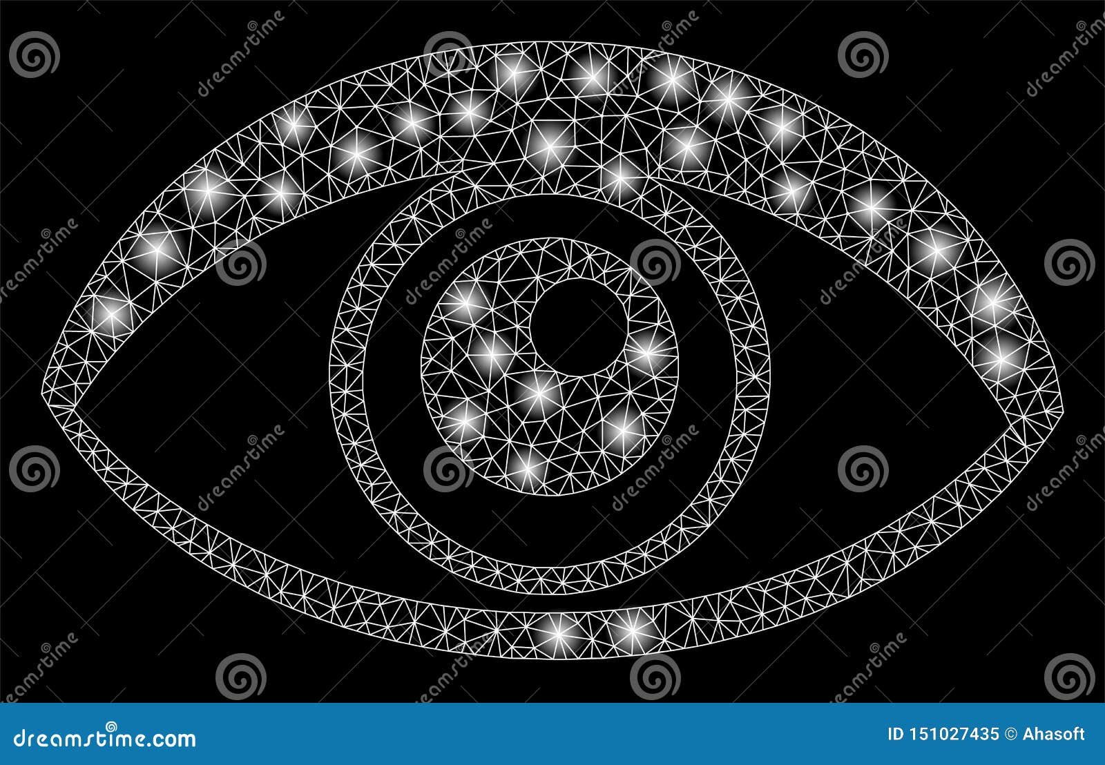 Flare Mesh 2D Eye with Flare Spots Stock Vector - Illustration of flash ...