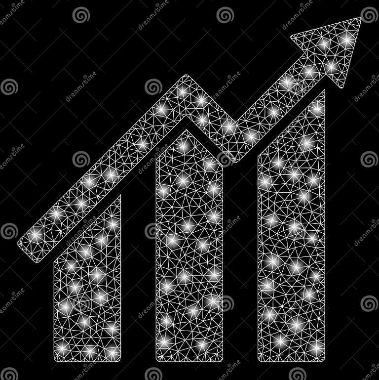 Flare Mesh 2D Growth Chart with Flare Spots Stock Vector - Illustration ...