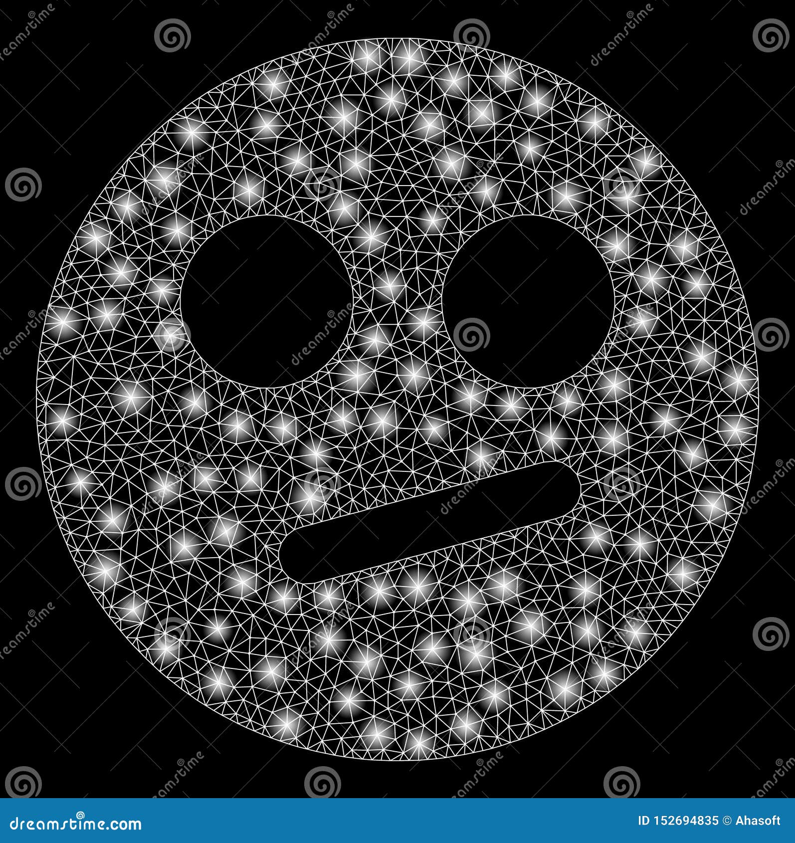 Flare Mesh 2D Indifferent Smiley with Flare Spots Stock Vector ... Flare Mesh 2D Indifferent Smiley with Flare Spots Stock Vector ...