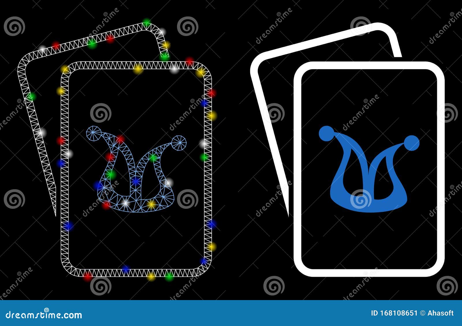 Flare Mesh 2D Joker Gambling Cards Icon with Flare Spots Stock Vector ... Flare Mesh 2D Joker Gambling Cards Icon with Flare Spots Stock Vector ...
