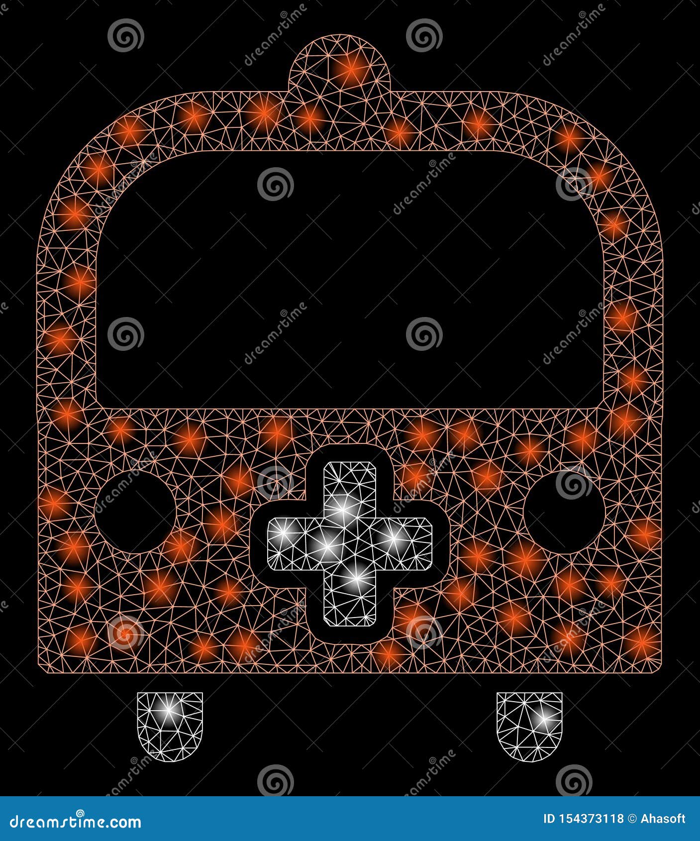 Flare Mesh 2D Medical Bus with Flare Spots Stock Vector - Illustration ... Flare Mesh 2D Medical Bus with Flare Spots Stock Vector - Illustration ...