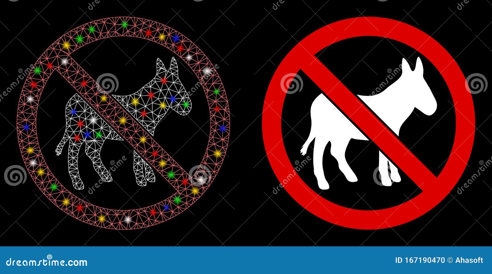 Flare Mesh 2D No Donkey Icon with Flare Spots Stock Vector ...