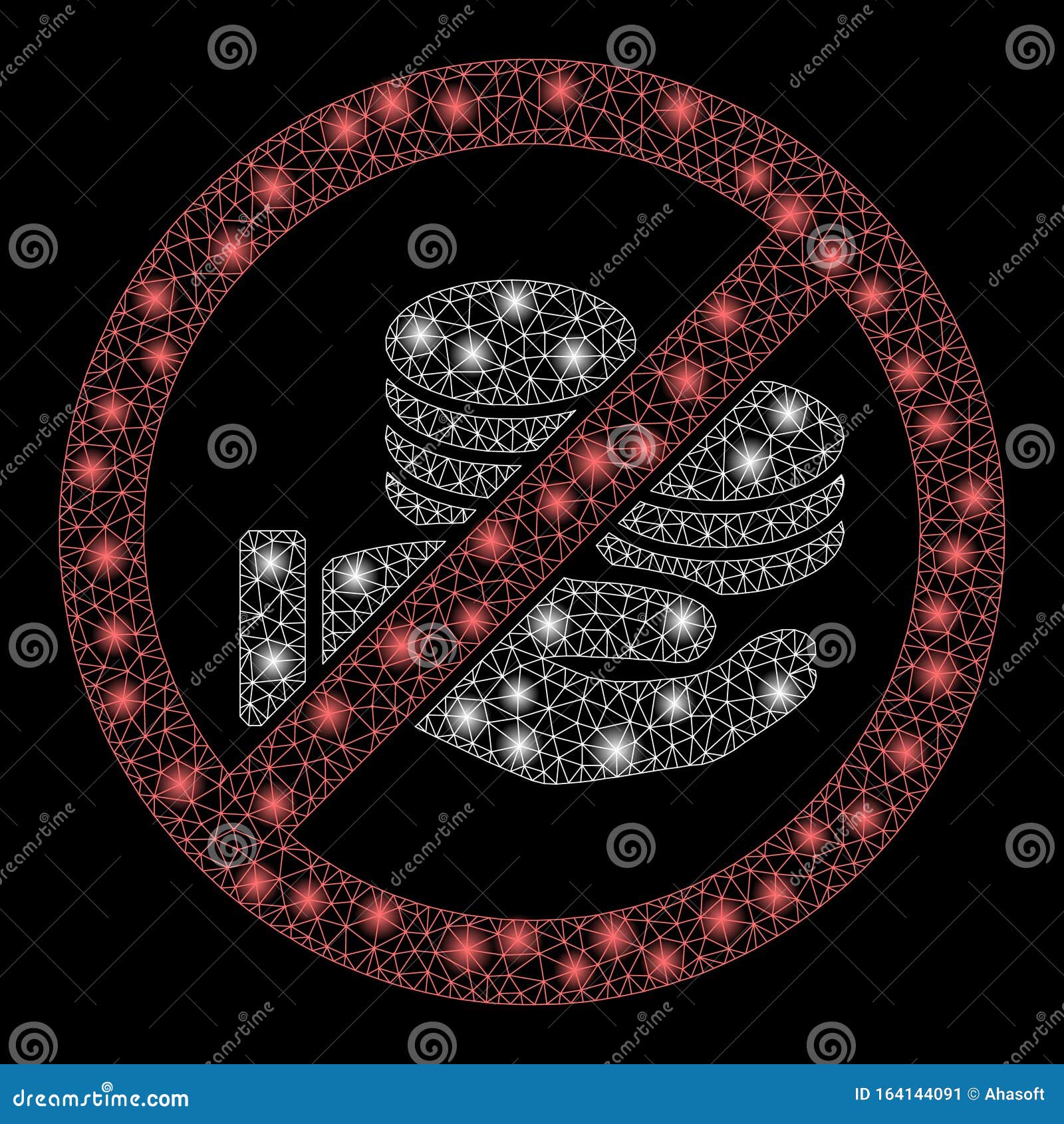 Flare Mesh 2D No Pay Coins with Flare Spots Stock Illustration ...
