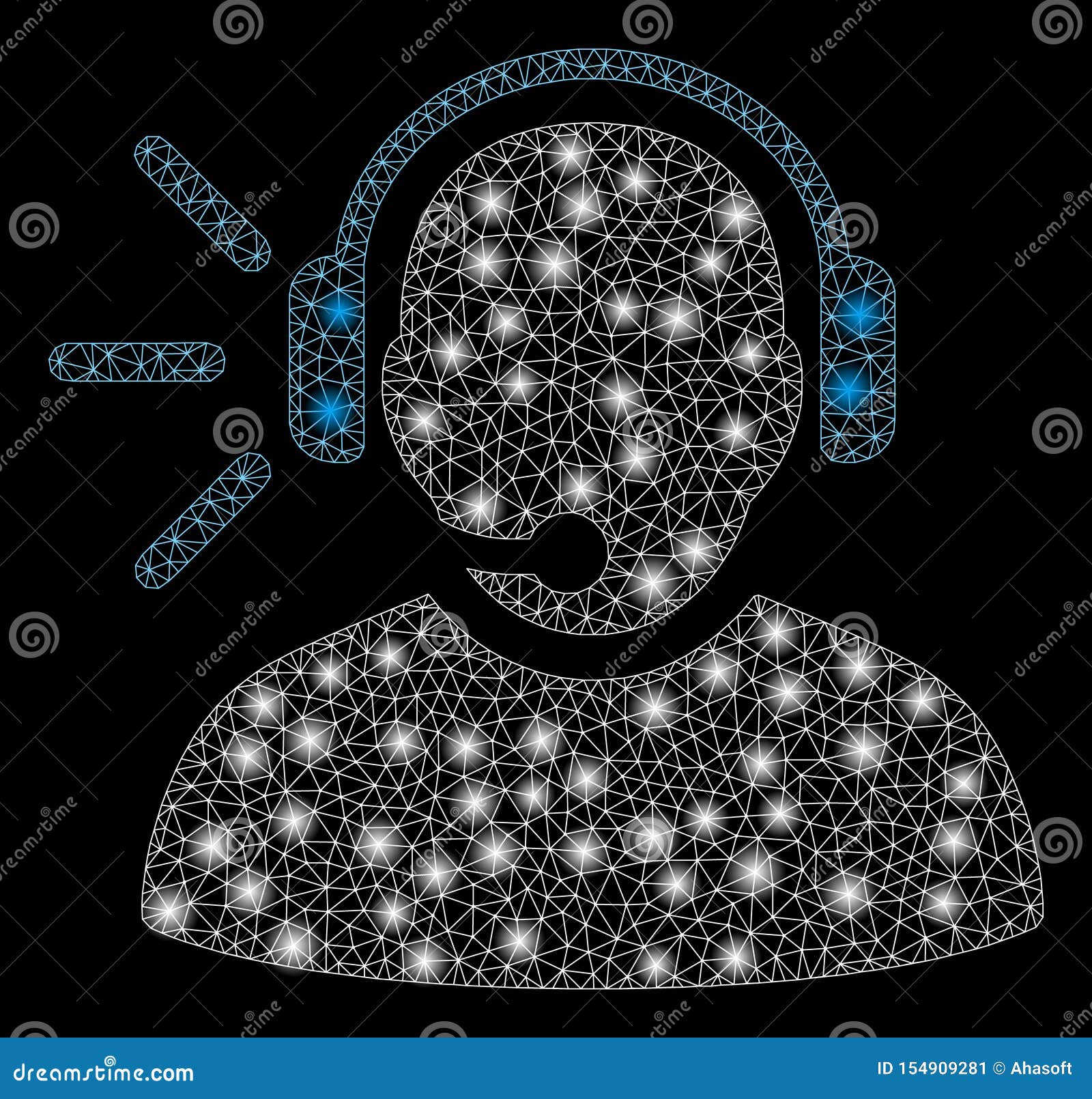 Flare Mesh 2D Operator Message with Flare Spots Stock Vector ...