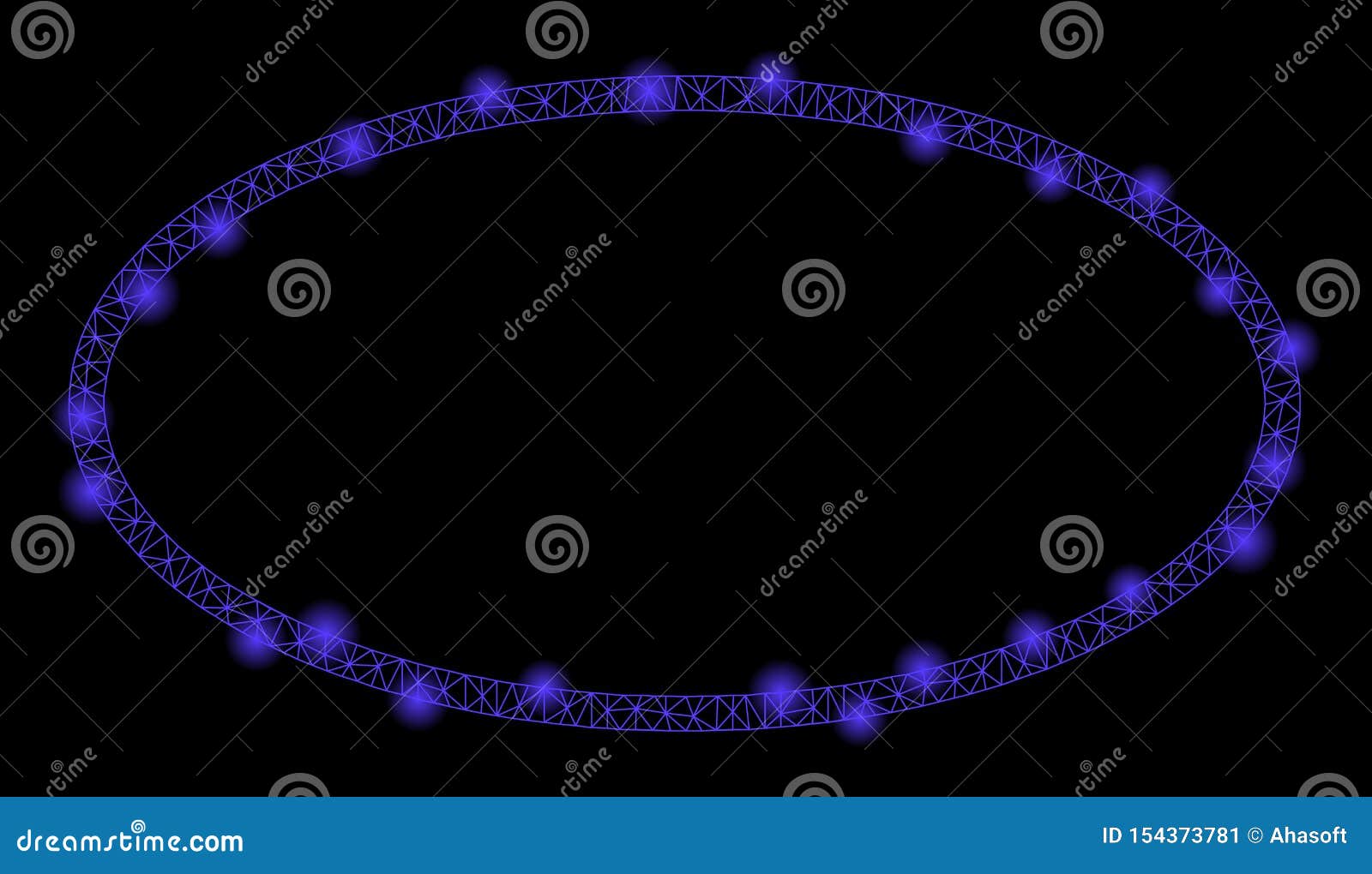 Flare Mesh 2D Oval Frame with Flare Spots Stock Vector - Illustration ...