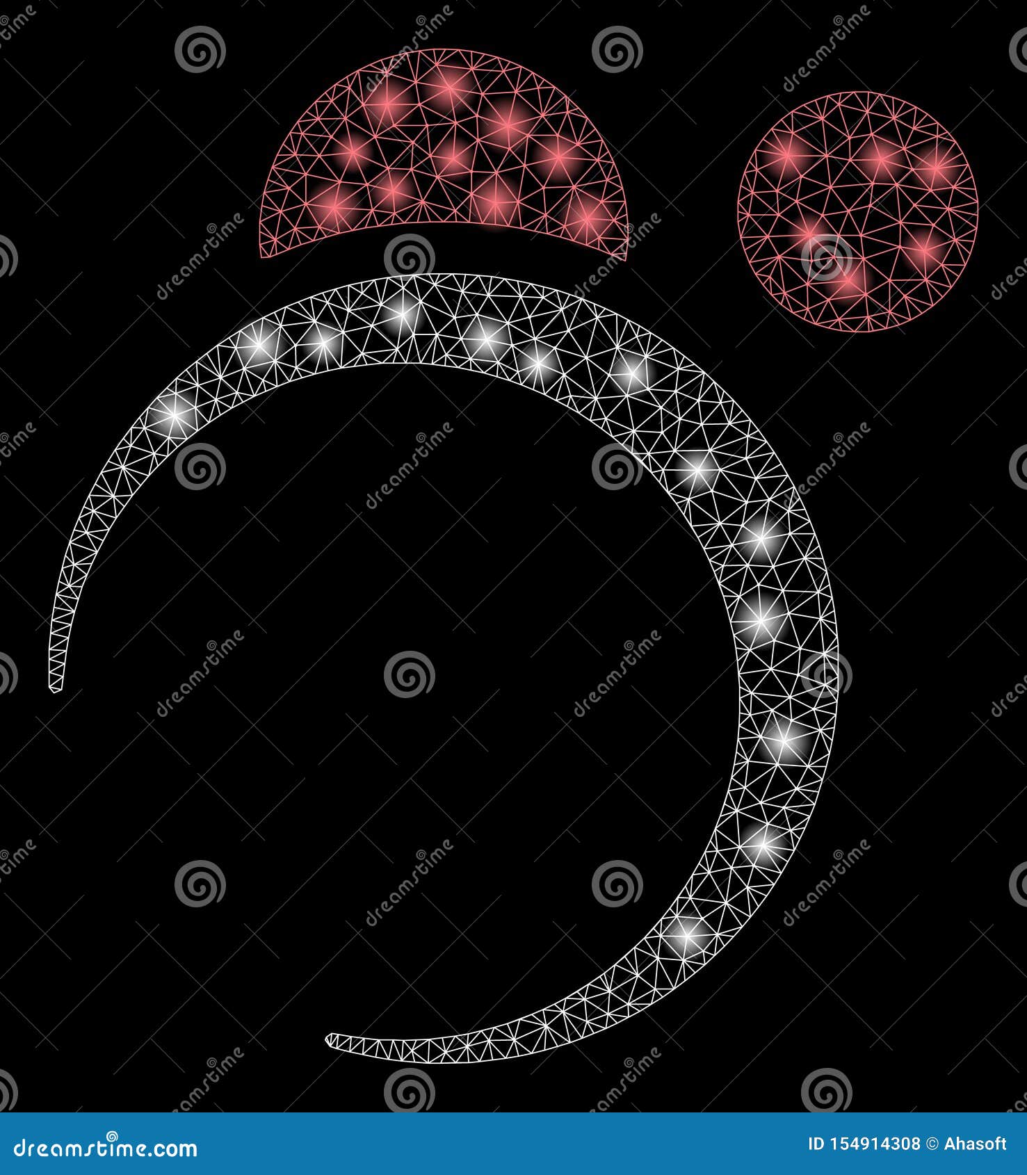 Flare Mesh 2D Planet System with Flare Spots Stock Vector ...