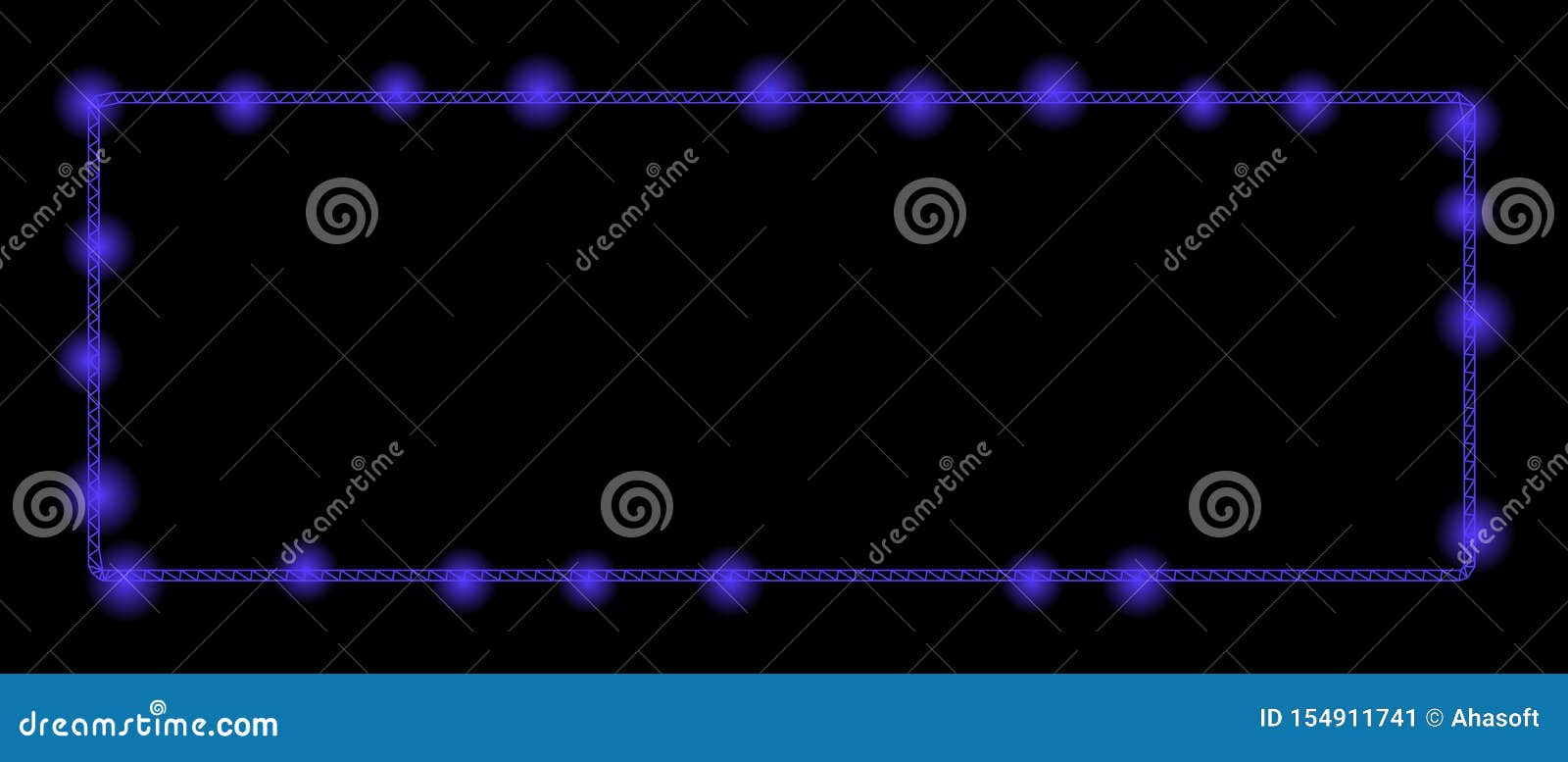 Flare Mesh 2D Rounded Rectangle Frame with Flare Spots Stock Vector ...
