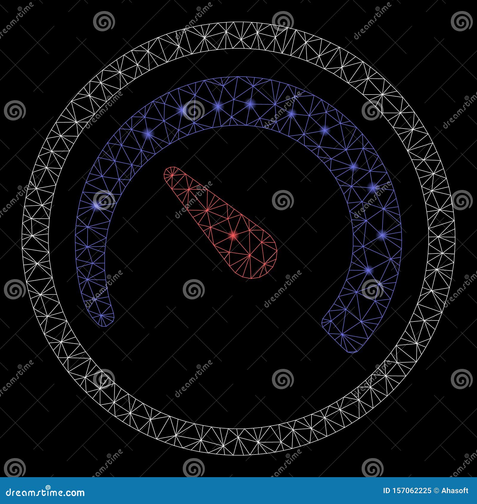 Flare Mesh 2D Speedometer with Flare Spots Stock Vector - Illustration ...