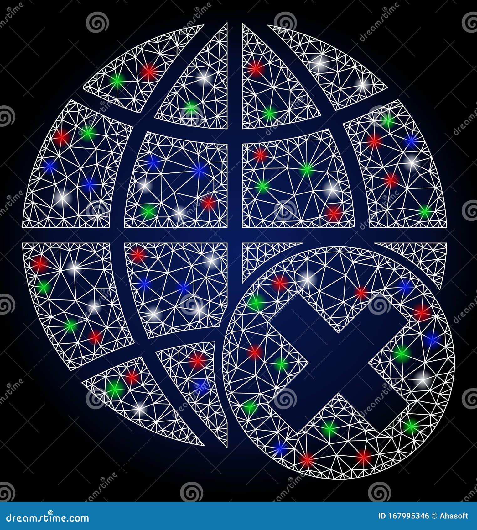 Flare Mesh 2D Stop Globalization with Flare Spots Stock Illustration ...