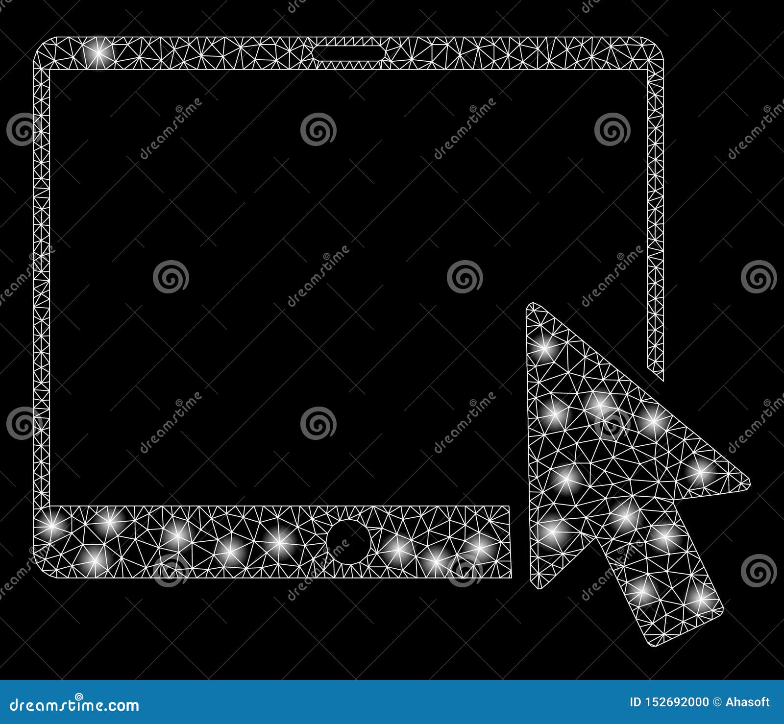 Flare Mesh 2D Tablet Arrow Pointer with Flare Spots Stock Vector ...