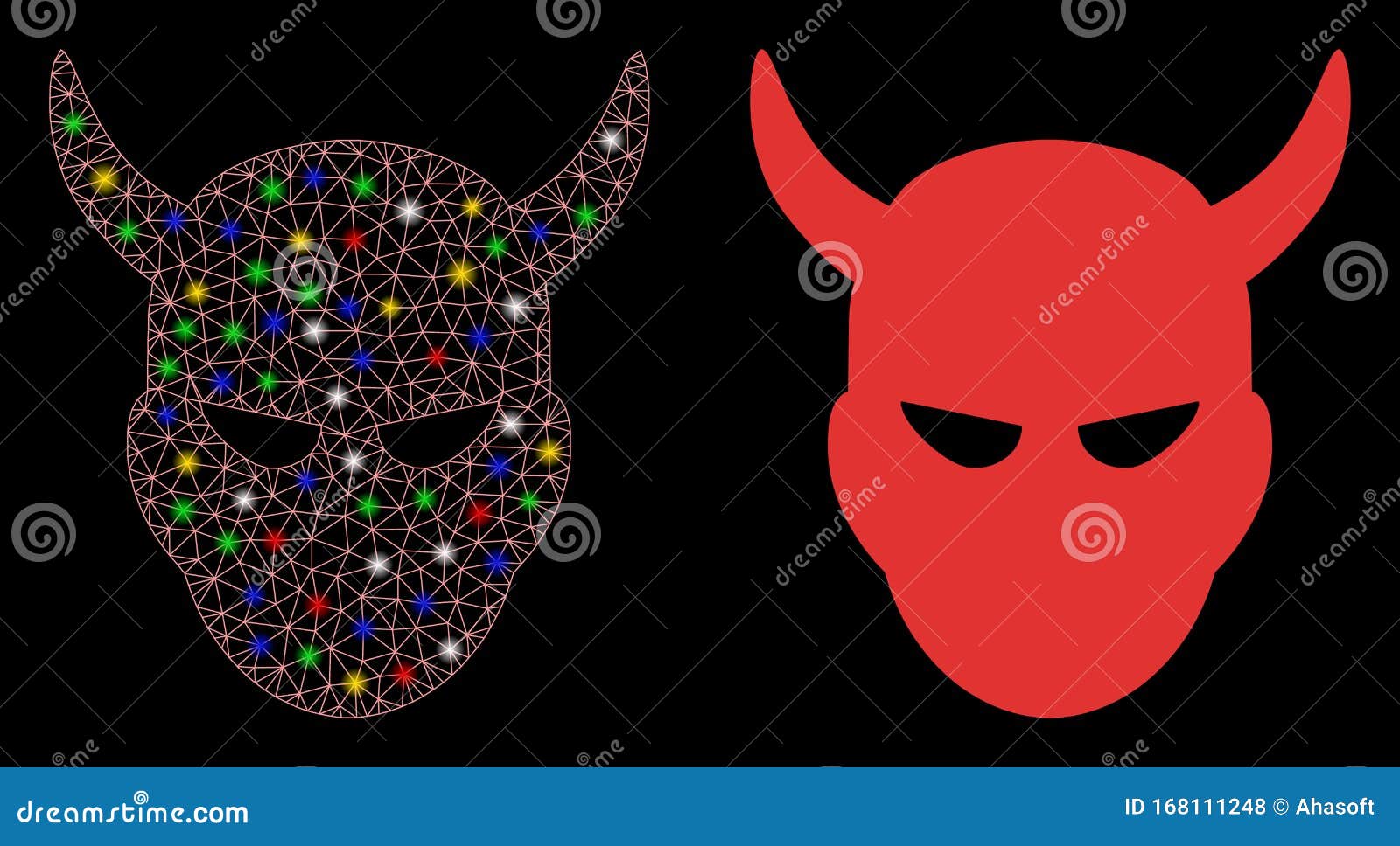 Daemon Head Collage Of Triangles Vector Illustration | CartoonDealer ...