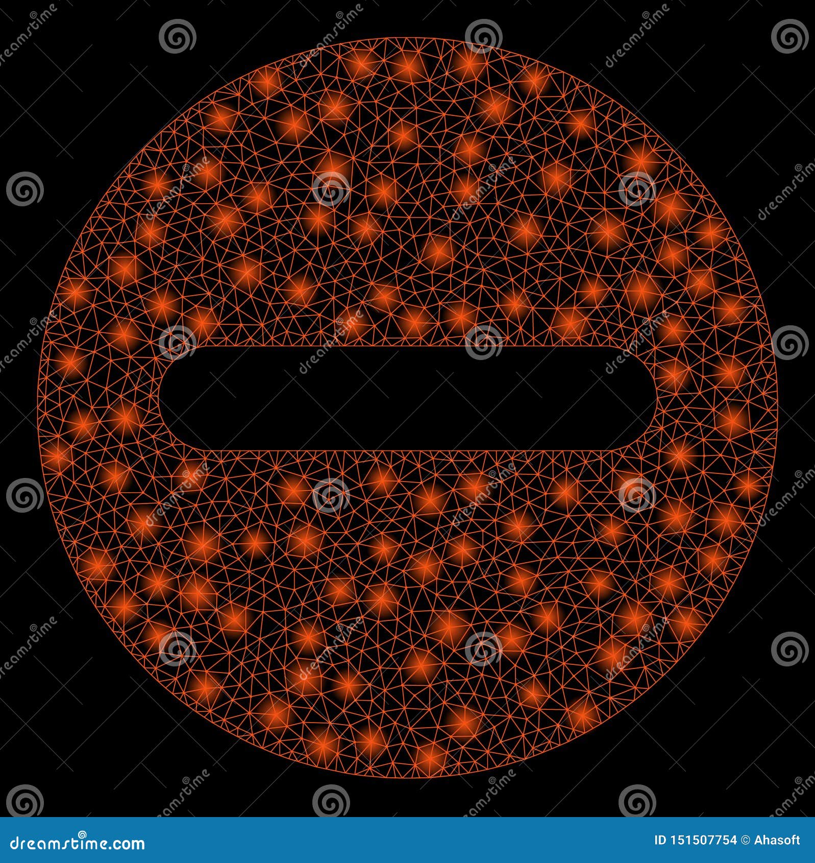 Glossy Mesh Wire Frame Forbidden with Flare Spots Stock Vector ...