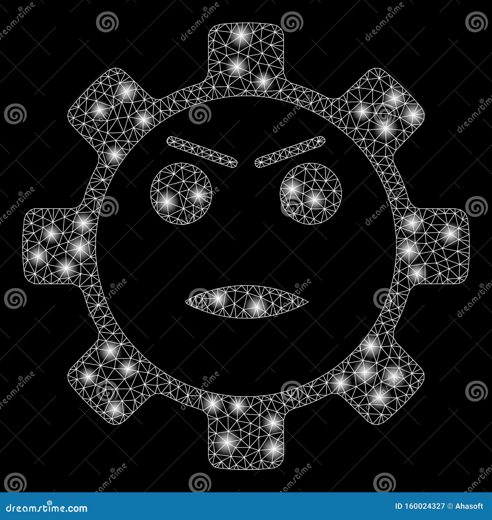 Flare Mesh Carcass Gear Angry Smiley with Flare Spots Stock Vector ... Flare Mesh Carcass Gear Angry Smiley with Flare Spots Stock Vector ...