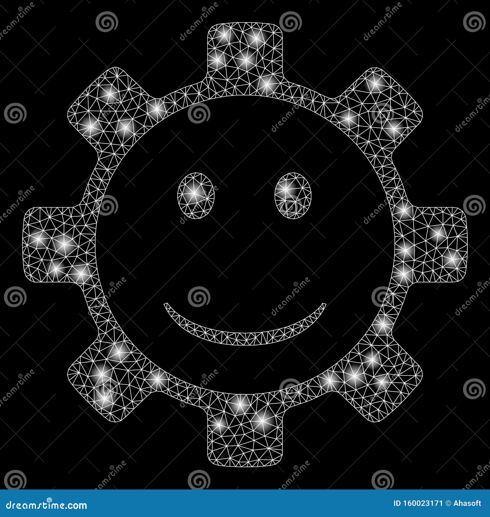 Flare Mesh 2D Gear Smile Smiley with Flare Spots Stock Vector ... Flare Mesh 2D Gear Smile Smiley with Flare Spots Stock Vector ...