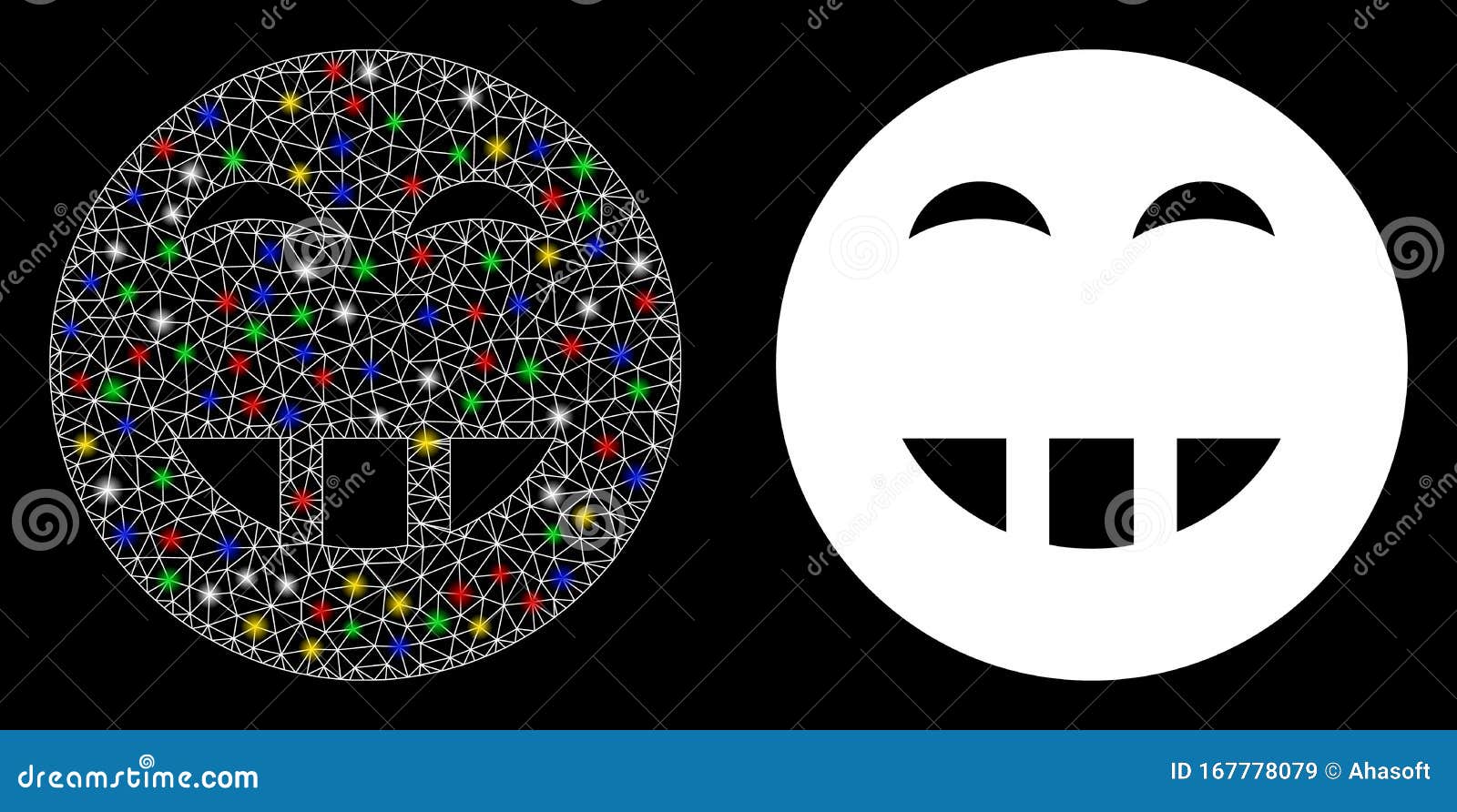 Flare Mesh Carcass Laugth Smiley Icon with Flare Spots Stock Vector ... Flare Mesh Carcass Laugth Smiley Icon with Flare Spots Stock Vector ...