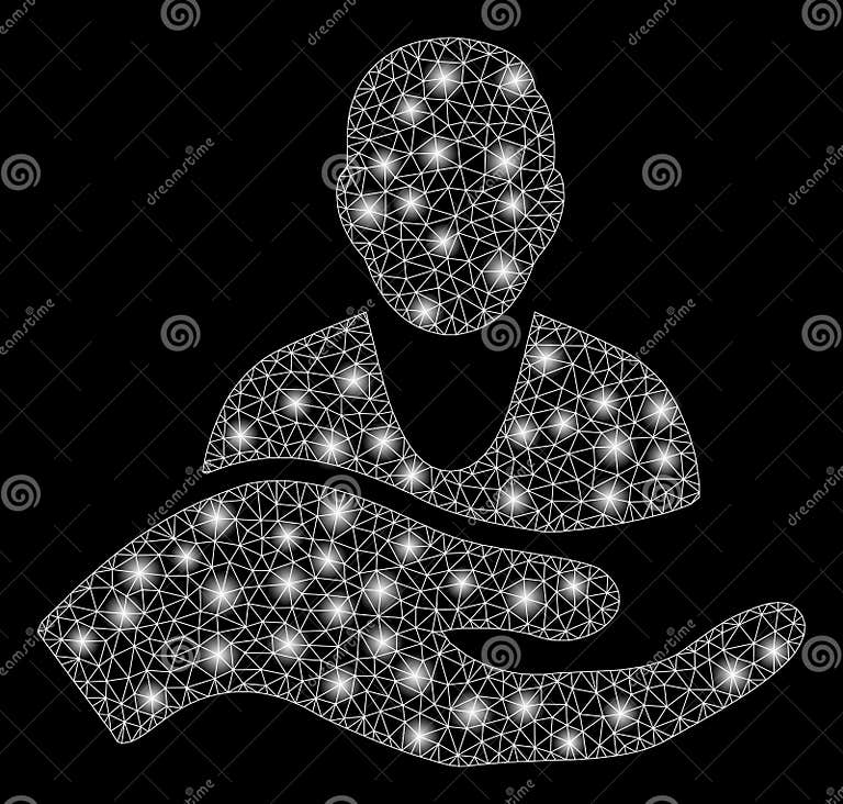 Flare Mesh Network Client Care Hand with Flare Spots Stock Vector ... Flare Mesh Network Client Care Hand with Flare Spots Stock Vector ...