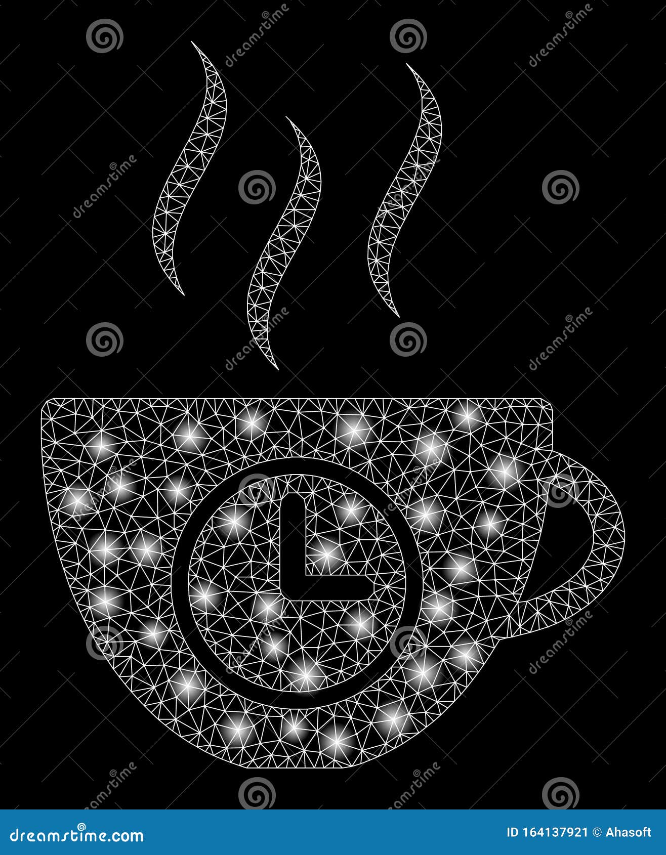 Flare Mesh Network Coffee Time with Flare Spots Stock Illustration ...