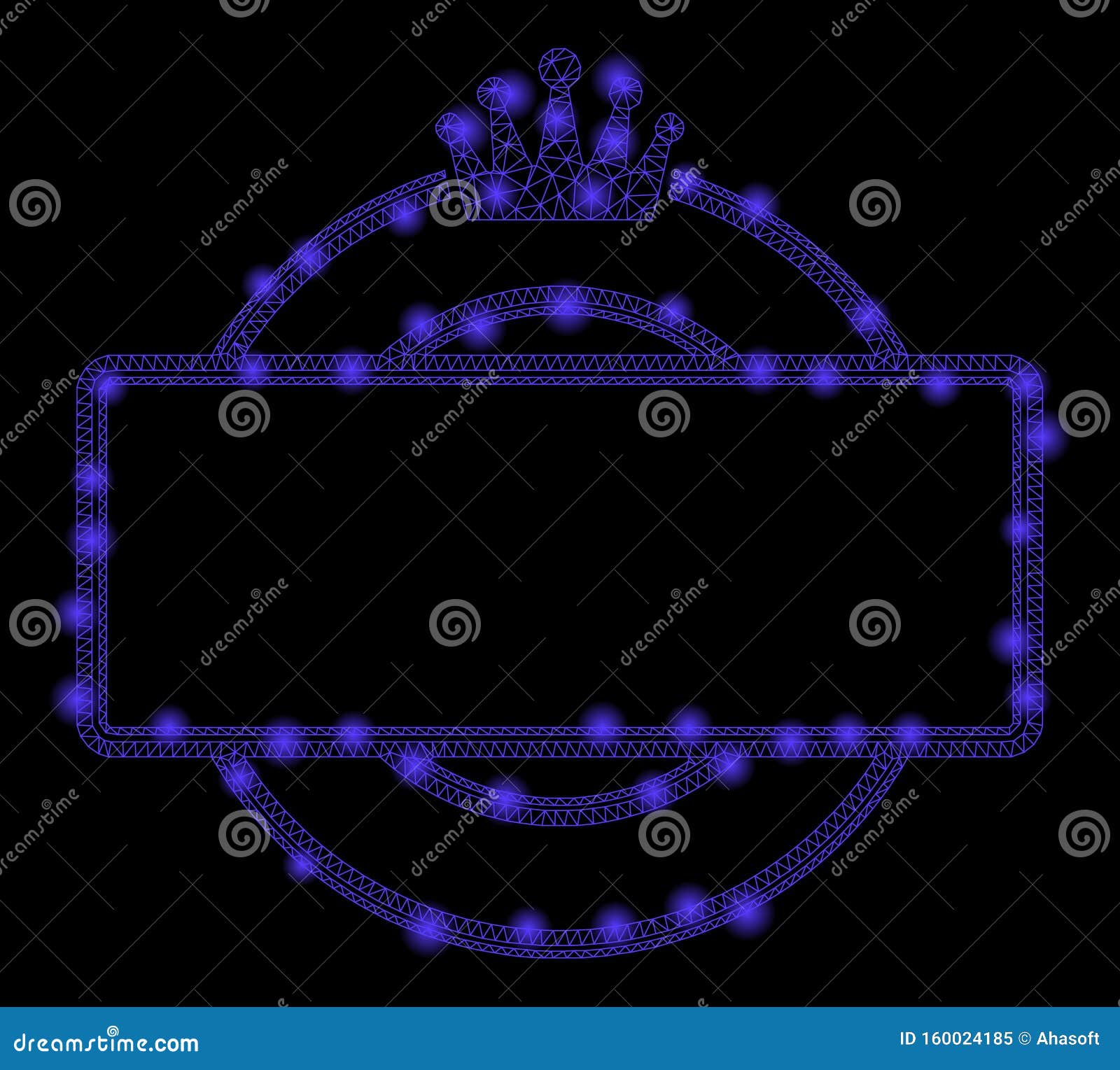 Flare Mesh Network Crown Round and Rectangle Frame with Light Spots ...