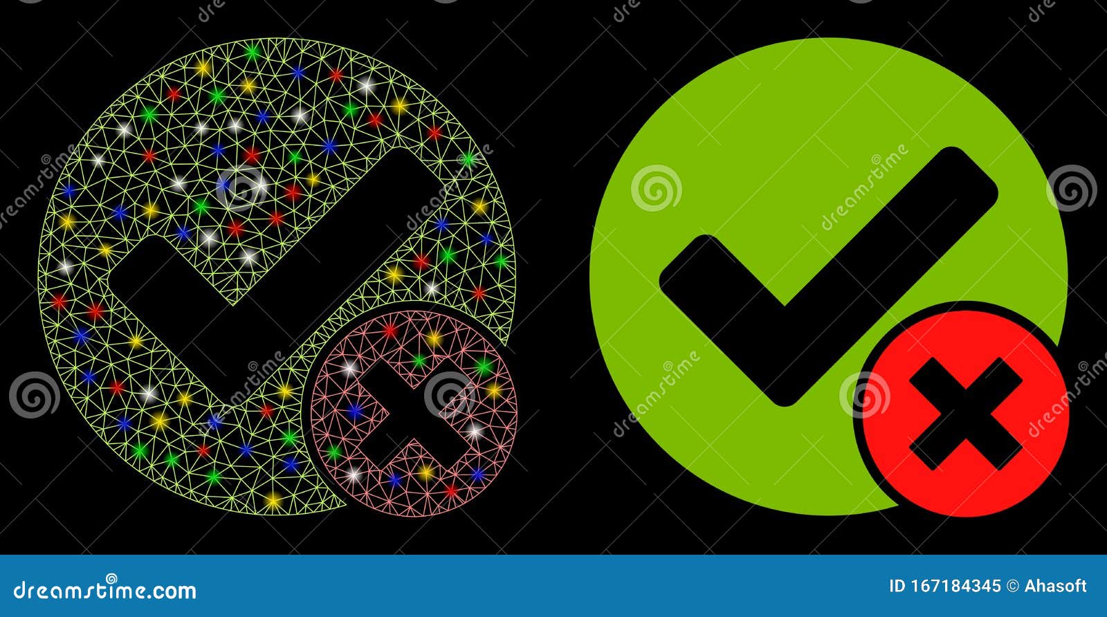 Flare Mesh Network False Positive Icon with Flare Spots Stock ...