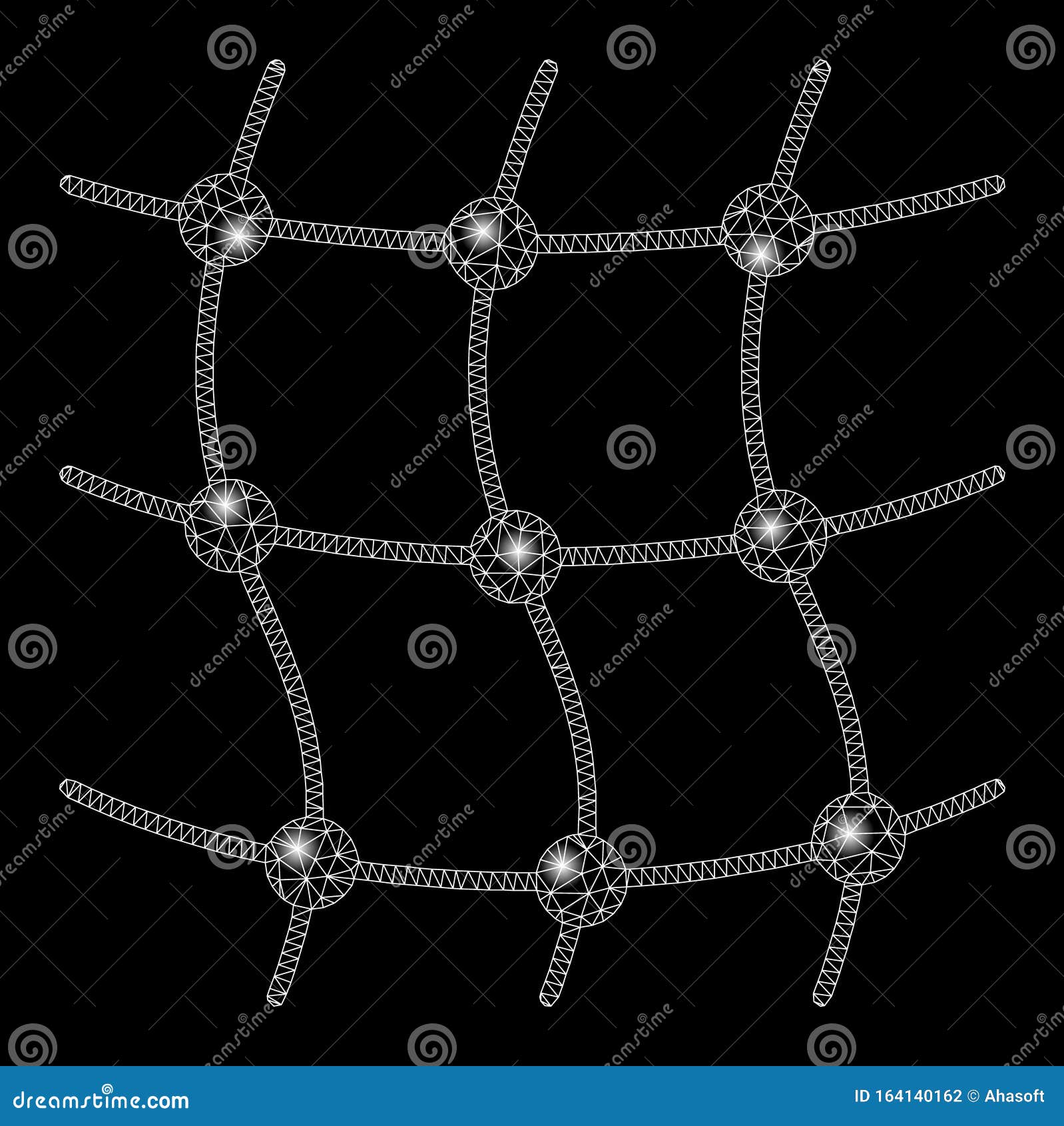 Flare Mesh Network Mesh Network with Flash Spots Stock Illustration ...