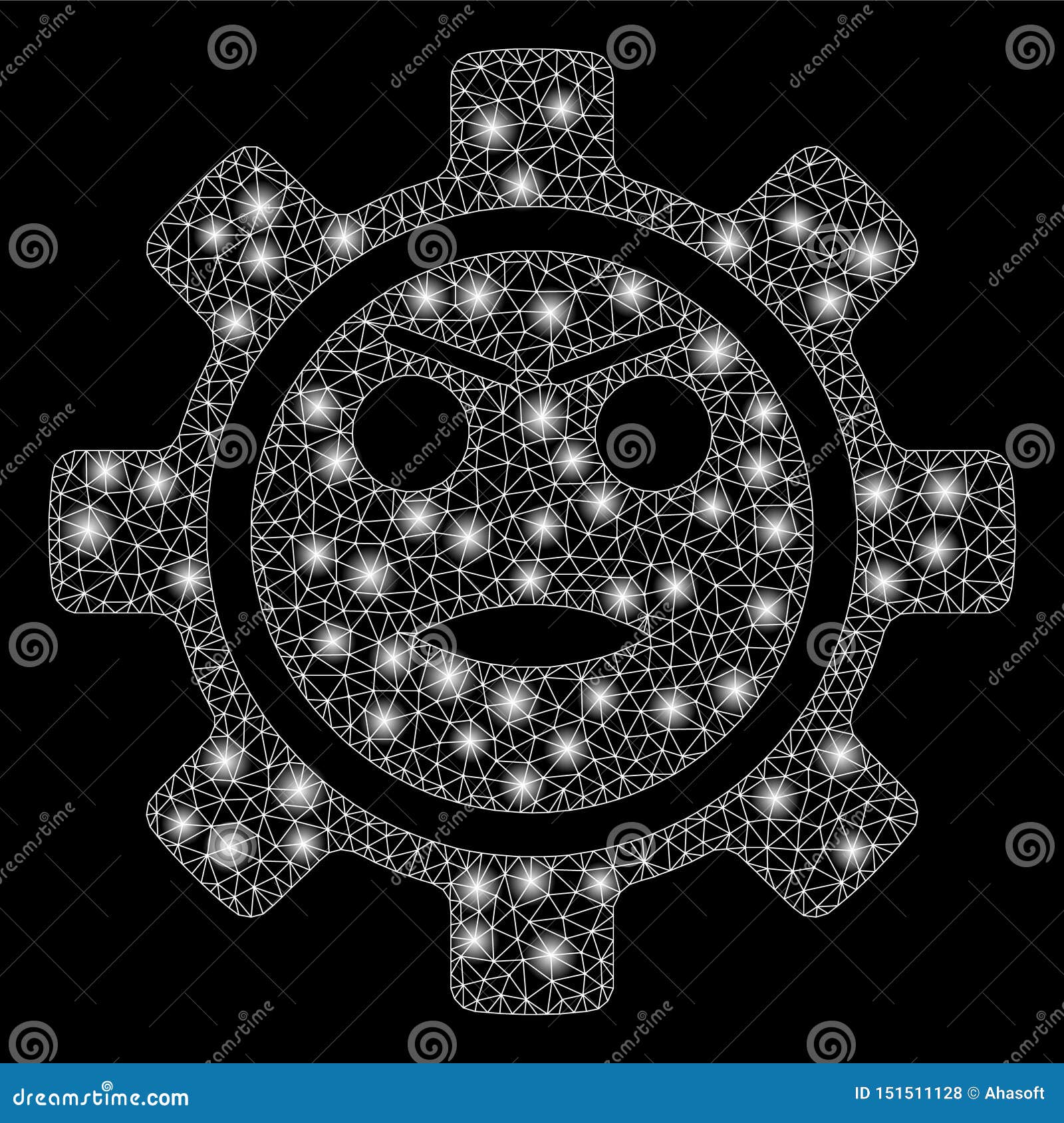 Flare Mesh Network Gear Angry Smiley with Flare Spots Stock Vector ... Flare Mesh Network Gear Angry Smiley with Flare Spots Stock Vector ...
