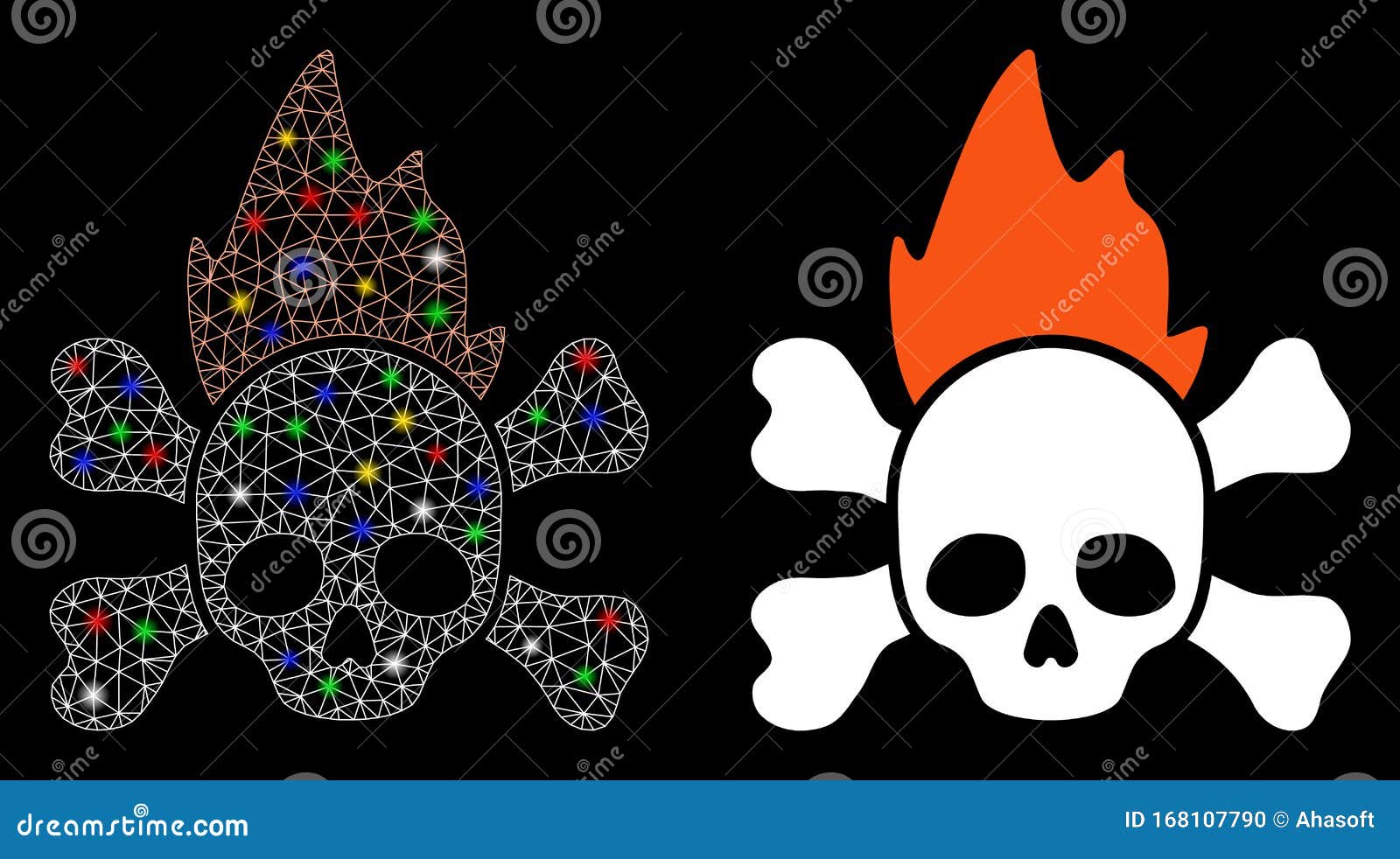 Flare Mesh Network Hellfire Icon with Flare Spots Stock Vector ... Flare Mesh Network Hellfire Icon with Flare Spots Stock Vector ...