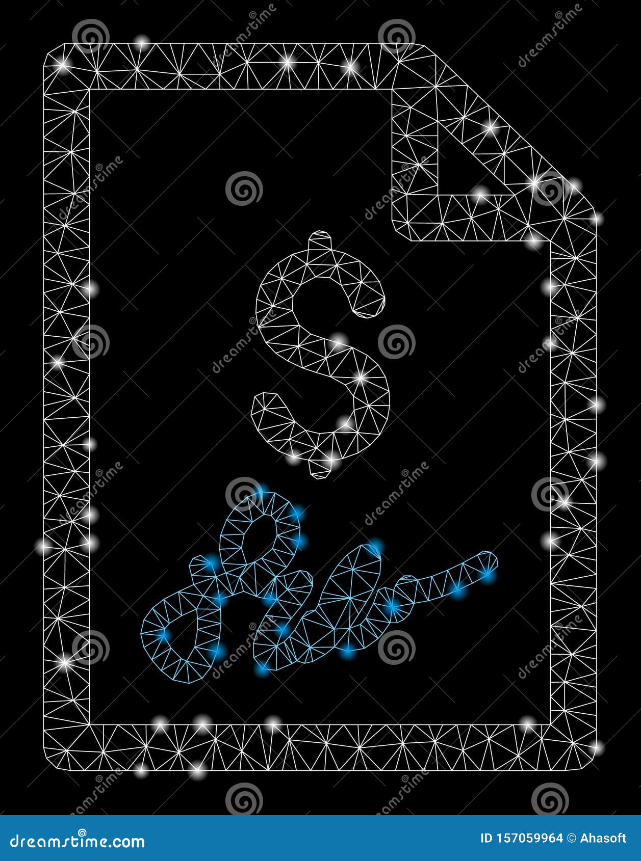 Flare Mesh Network Invoice Page with Flare Spots Stock Vector ... Flare Mesh Network Invoice Page with Flare Spots Stock Vector ...