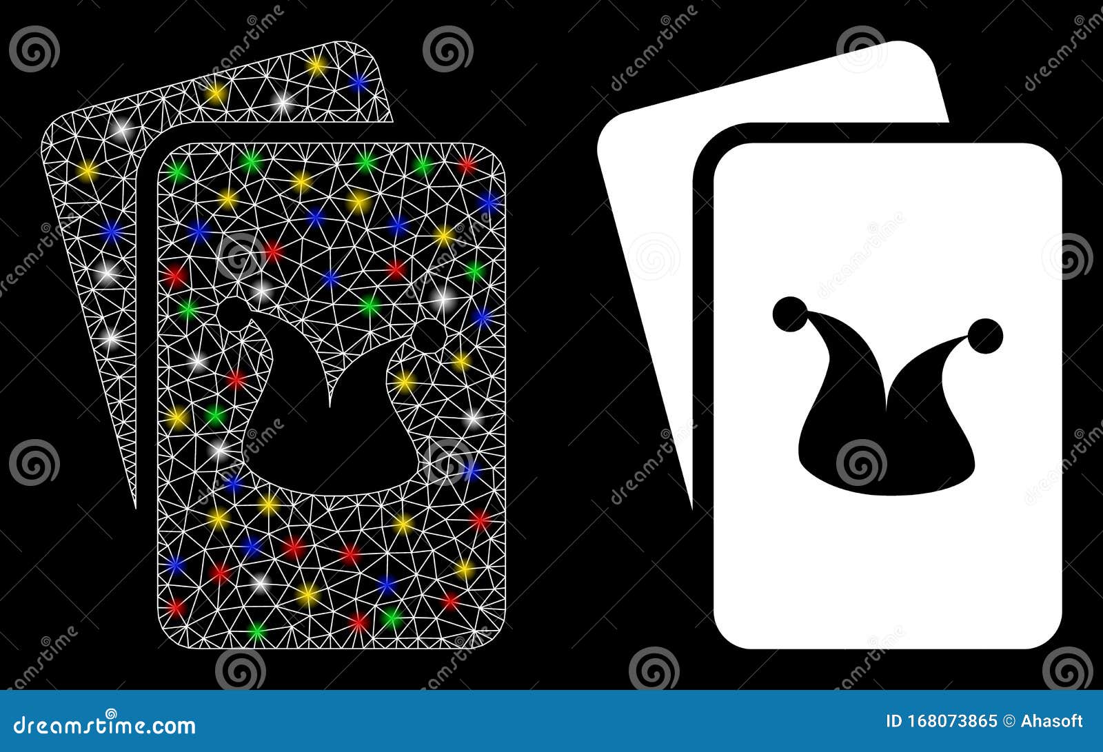 Flare Mesh Network Joker Gaming Cards Icon with Flare Spots Stock ... Flare Mesh Network Joker Gaming Cards Icon with Flare Spots Stock ...