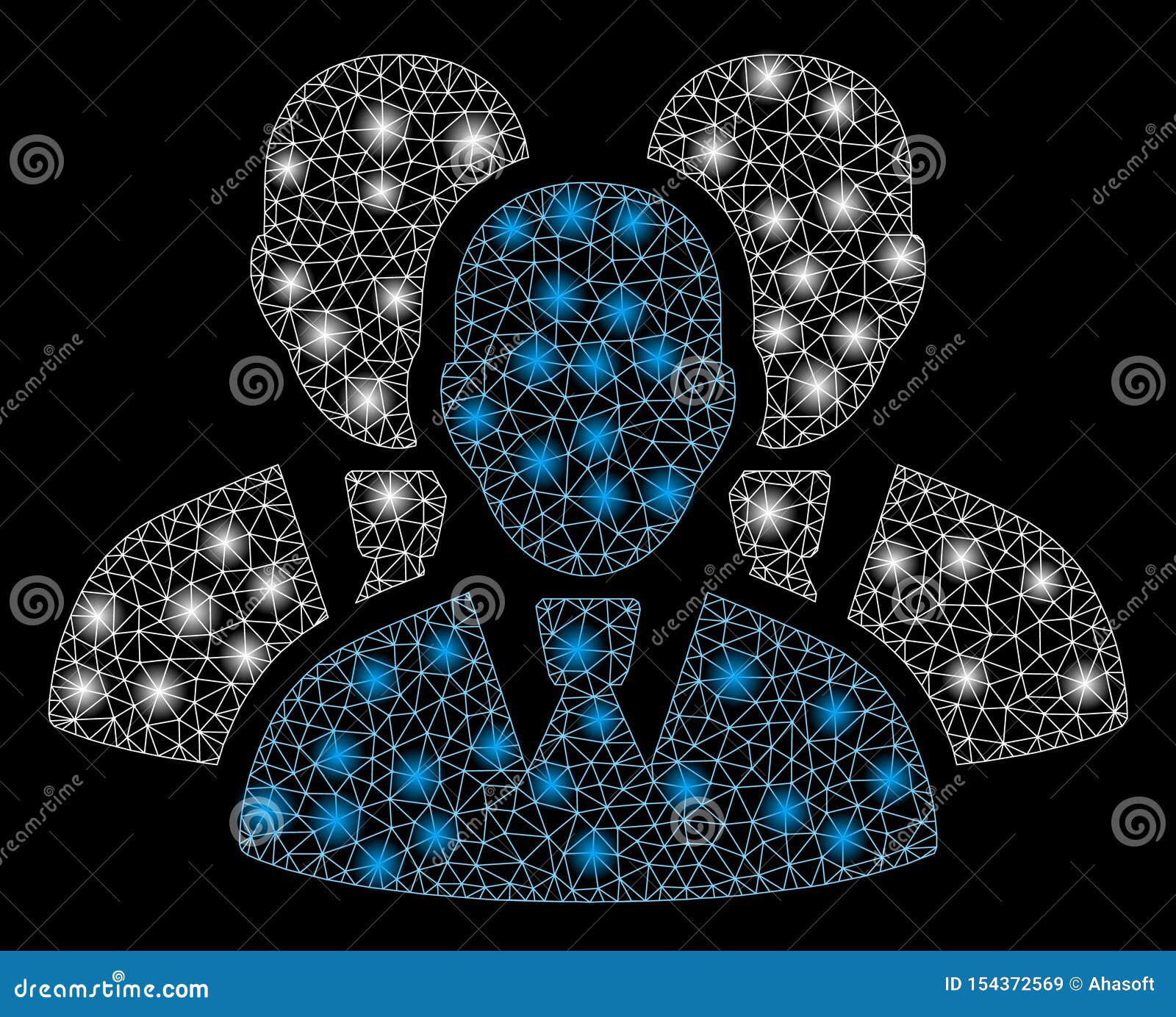 Flare Mesh Network Manager Group with Flare Spots Stock Vector ...
