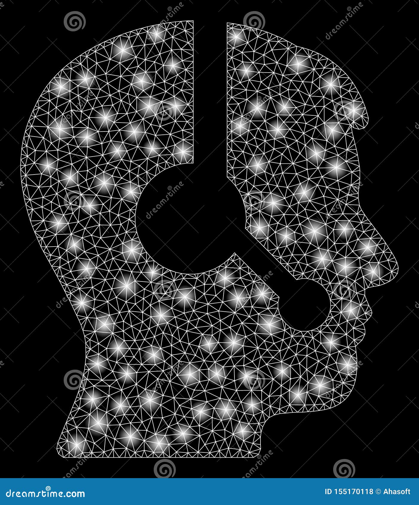 Flare Mesh Network Operator with Flash Spots Stock Vector ...