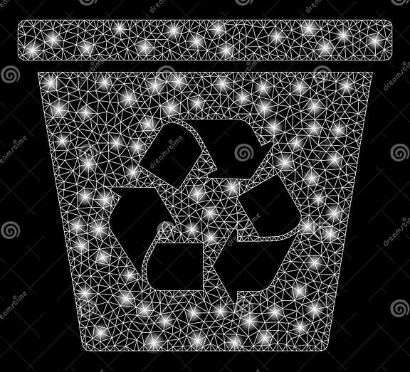 Flare Mesh Network Recycle Bin with Flare Spots Stock Vector ... Flare Mesh Network Recycle Bin with Flare Spots Stock Vector ...