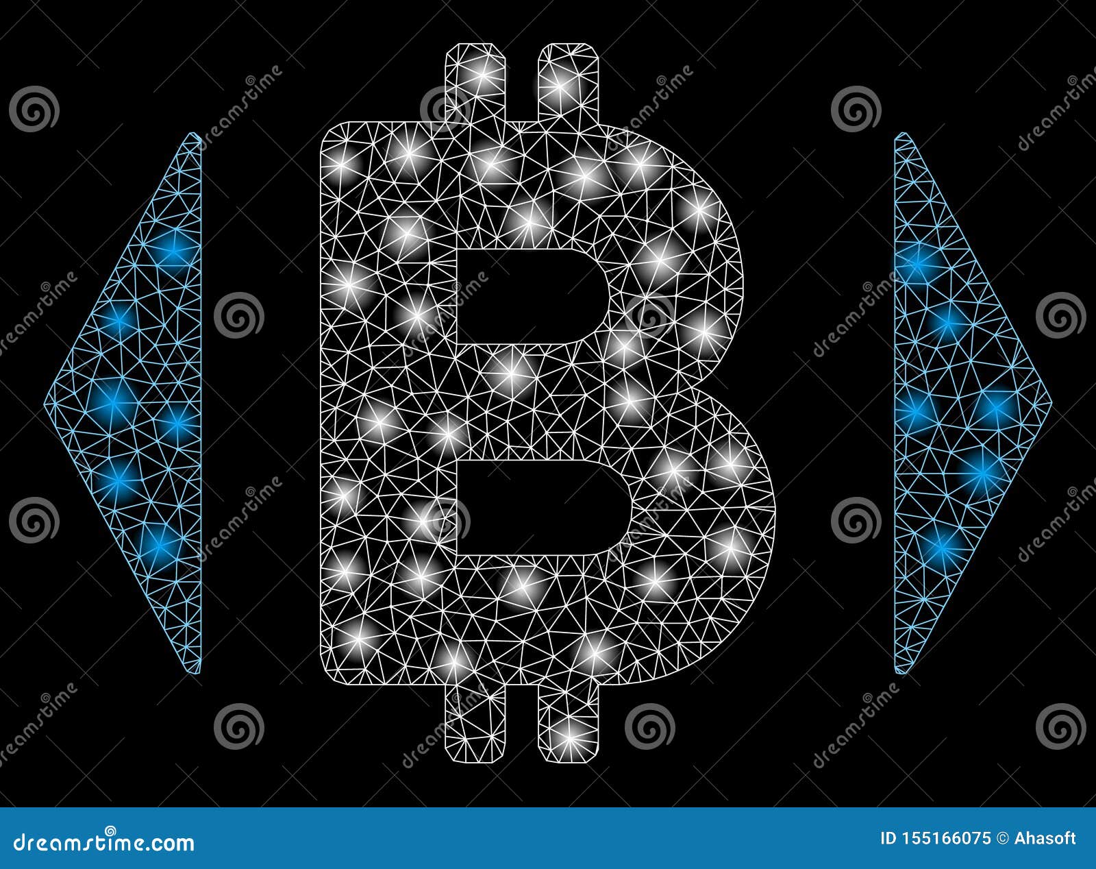 Flare Mesh Network Regulate Bitcoin Price with Flare Spots Stock Vector ...
