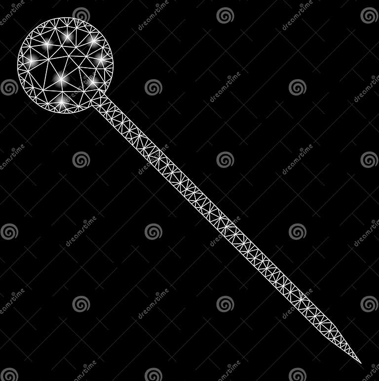 Flare Mesh Network Sharp Pin with Flare Spots Stock Vector ...
