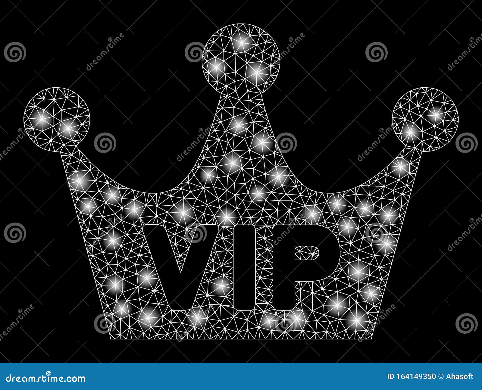 Flare Mesh Network VIP Crown with Flare Spots Stock Illustration ...