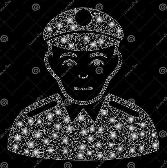 Flare Mesh Wire Frame Soldier with Flare Spots Stock Vector ...