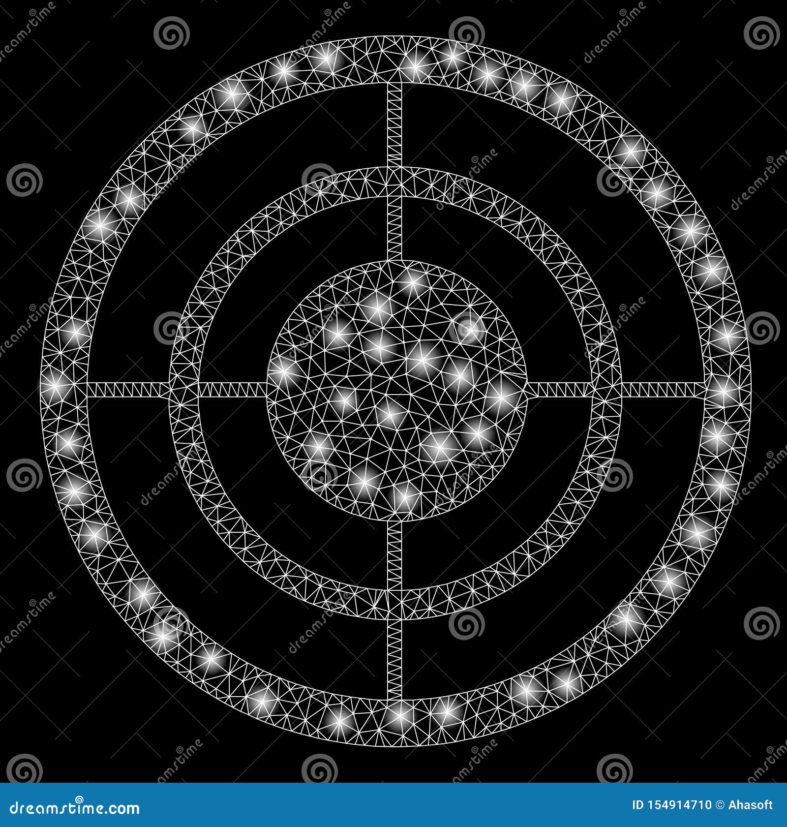 Flare Mesh Wire Frame Circular Target with Flare Spots Stock Vector ...