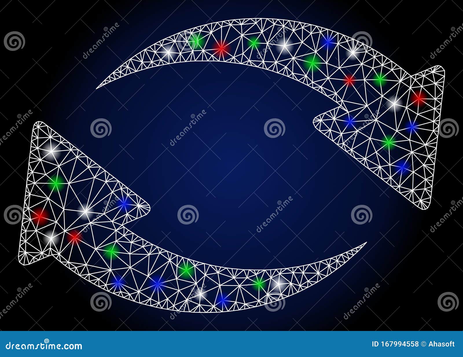 Flare Mesh Wire Frame Exchange with Flare Spots Stock Illustration ...