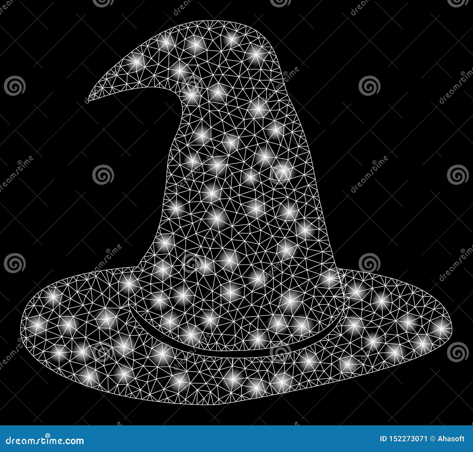 Flare Mesh Wire Frame Hat with Flare Spots Stock Vector - Illustration ...