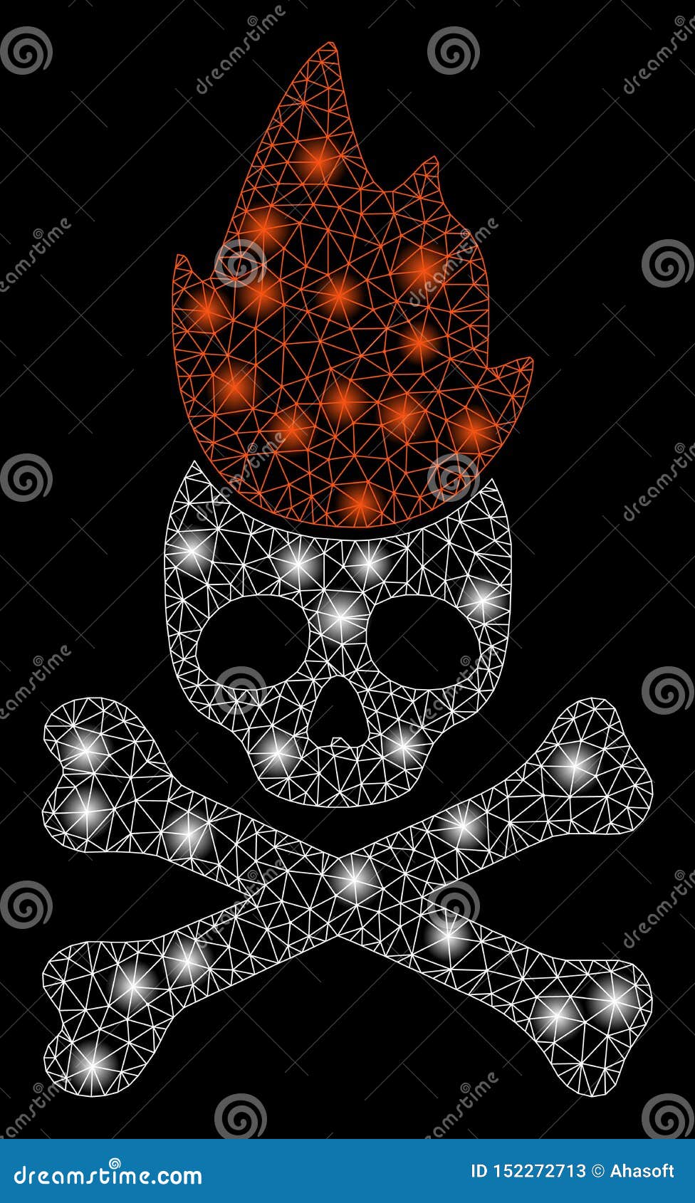 Flare Mesh Wire Frame Hell Fire with Flare Spots Stock Vector ...