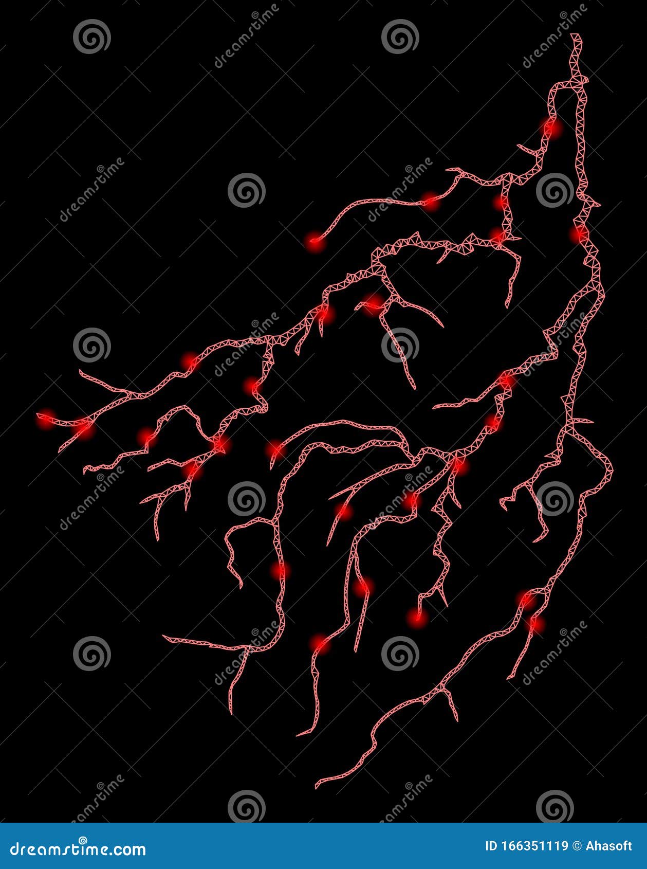 Flare Mesh Wire Frame Lightning with Flare Spots Stock Vector ...