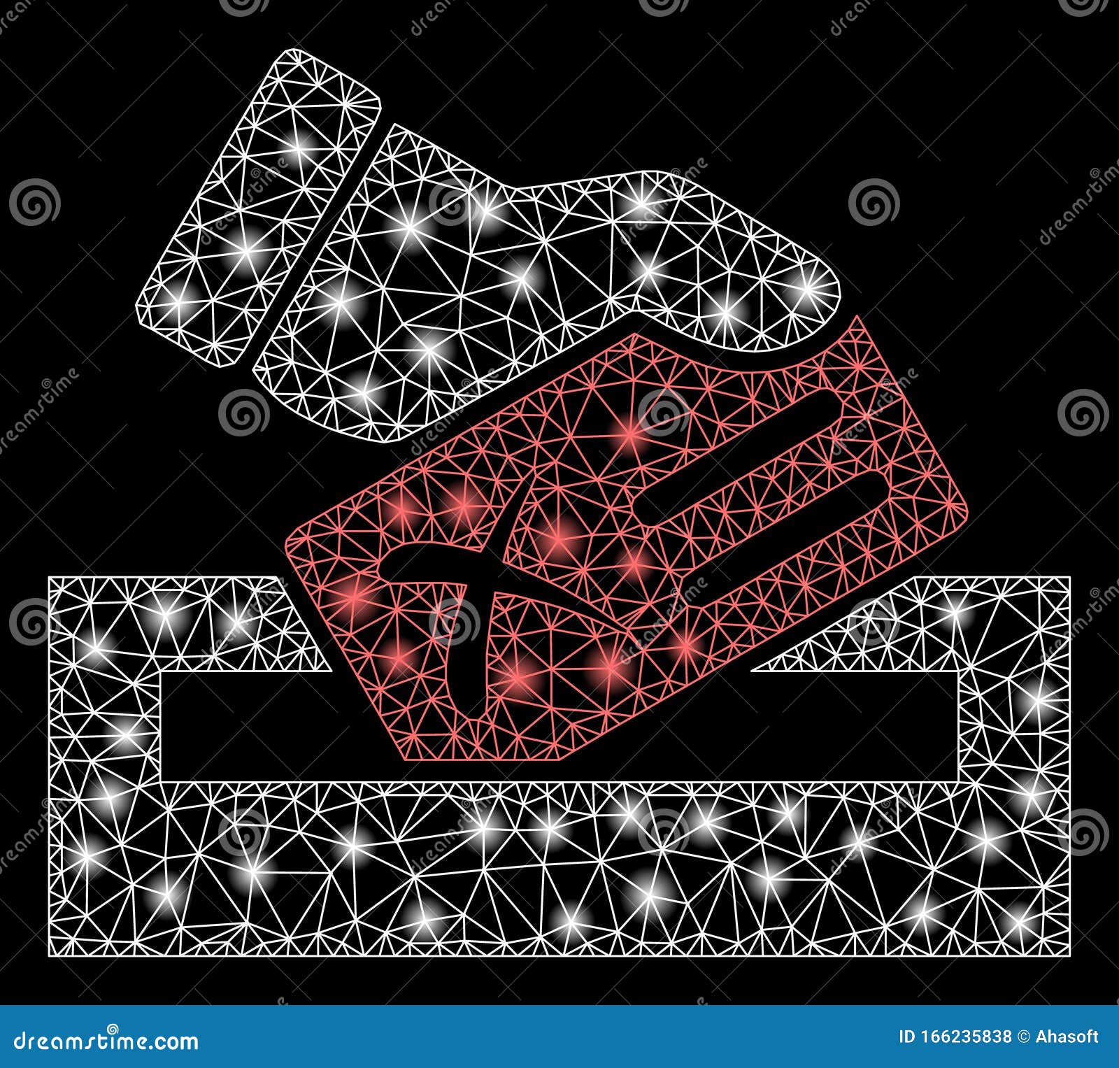 Flare Mesh Wire Frame Protest Vote with Flare Spots Stock Vector ...