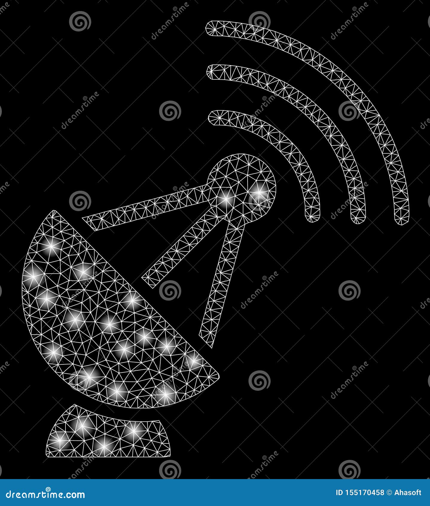 Flare Mesh Wire Frame Radio Transmitter with Flare Spots Stock Vector ... Flare Mesh Wire Frame Radio Transmitter with Flare Spots Stock Vector ...