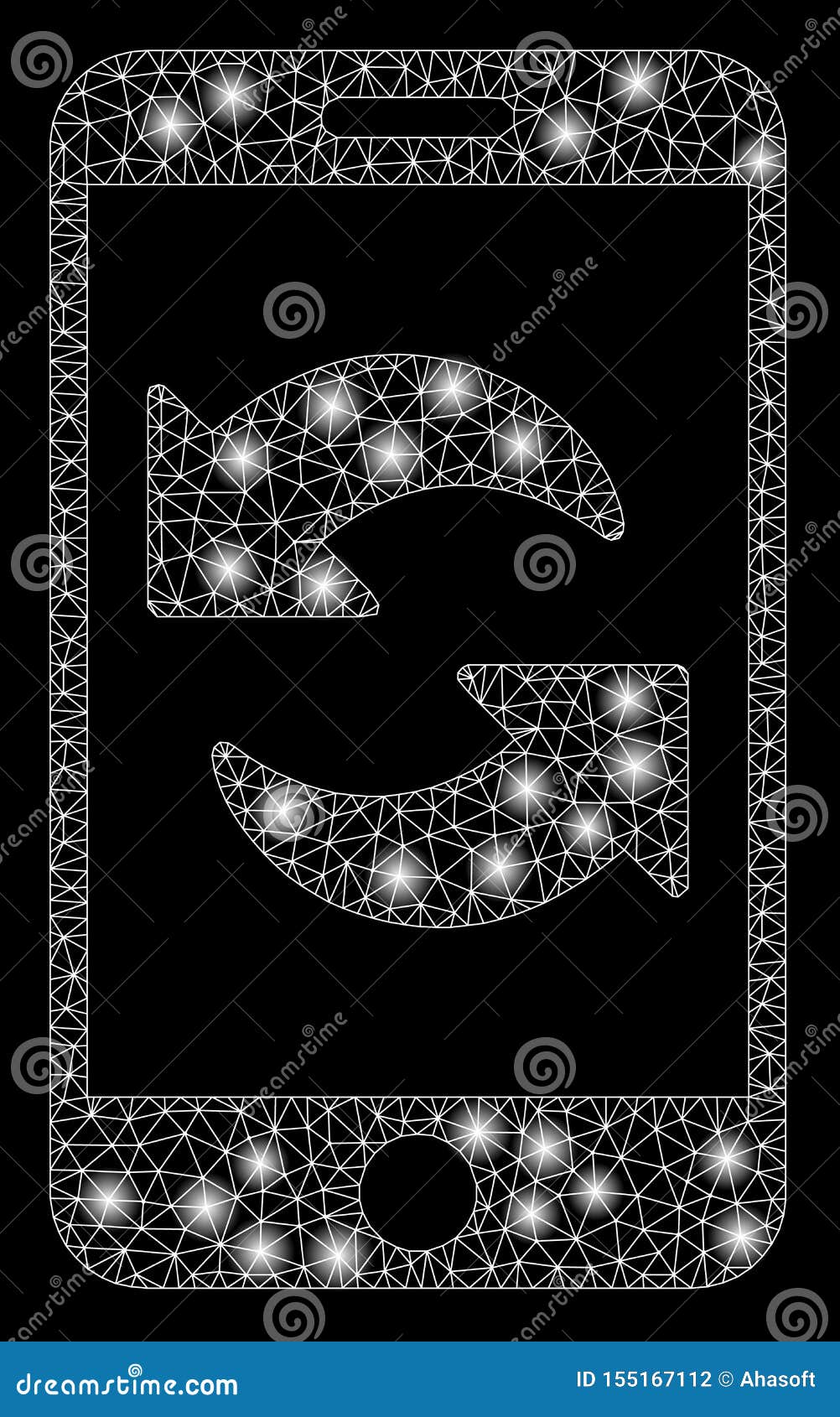 Flare Mesh Wire Frame Refresh Smartphone with Flare Spots Stock Vector ... Flare Mesh Wire Frame Refresh Smartphone with Flare Spots Stock Vector ...