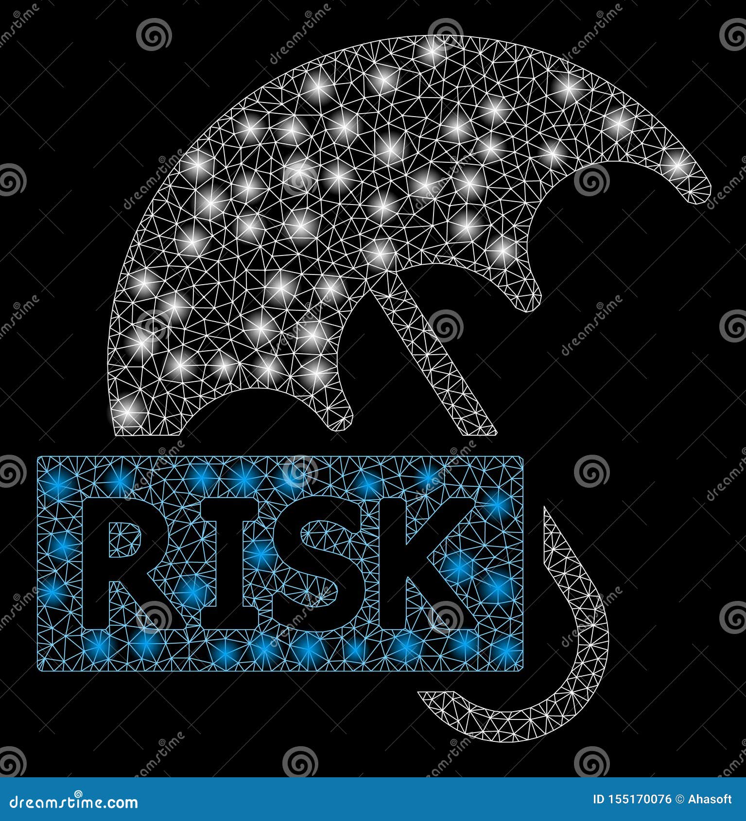 Flare Mesh Wire Frame Risk Umbrella with Flare Spots Stock Vector ... Flare Mesh Wire Frame Risk Umbrella with Flare Spots Stock Vector ...