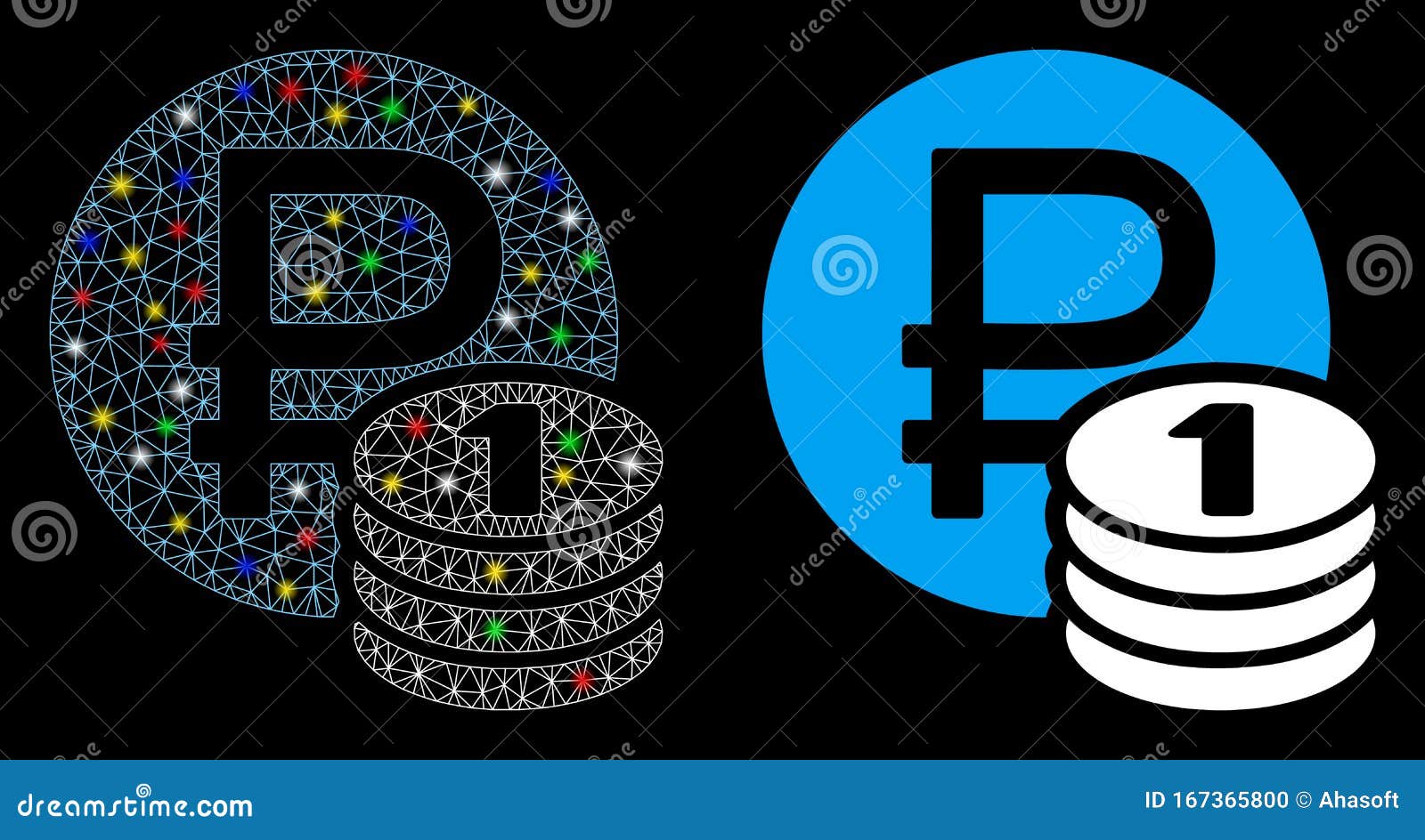 Flare Mesh Wire Frame Rouble Coins Icon with Flare Spots Stock Vector ... Flare Mesh Wire Frame Rouble Coins Icon with Flare Spots Stock Vector ...