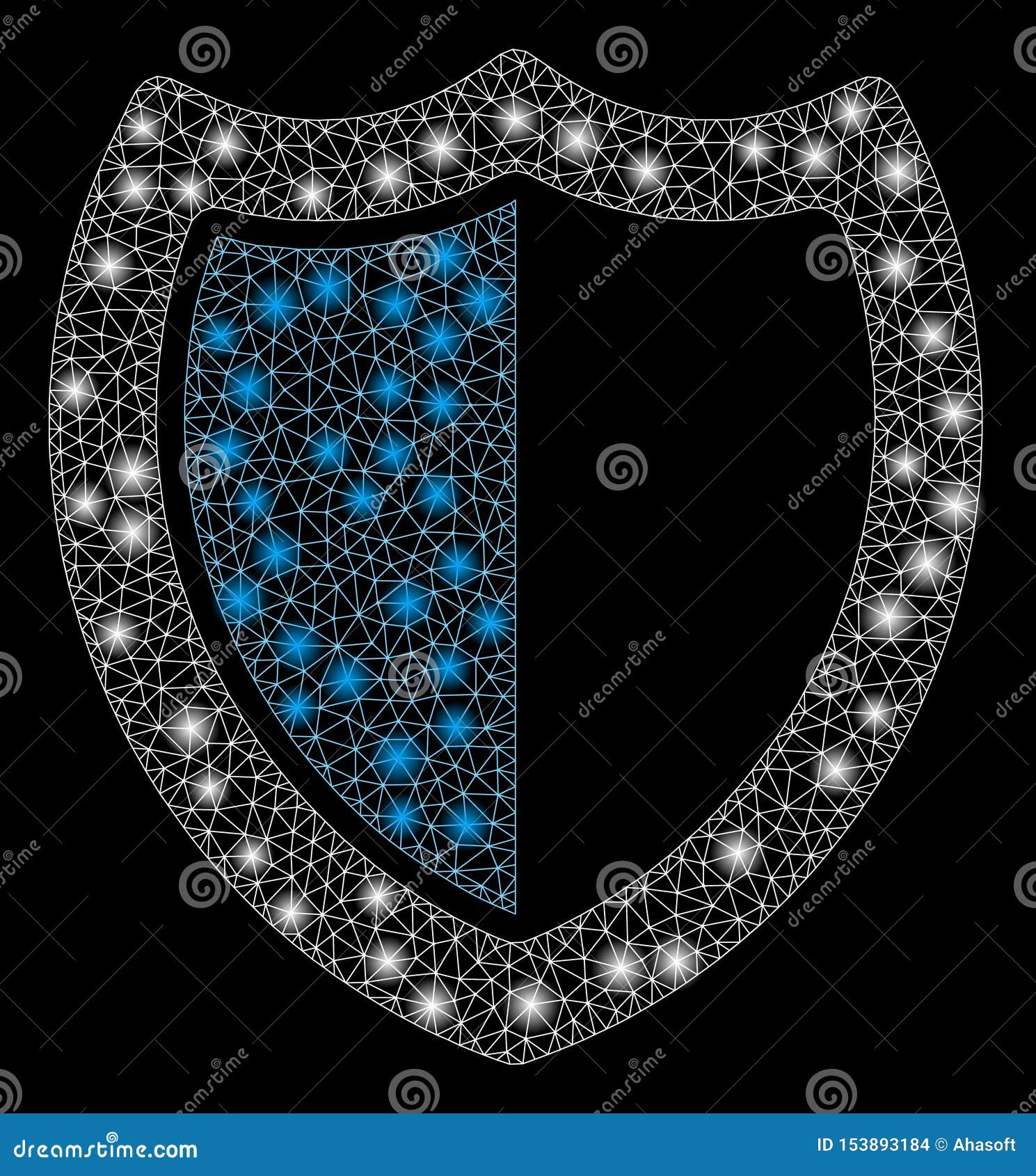 Flare Mesh Wire Frame Shield with Flare Spots Stock Vector ...