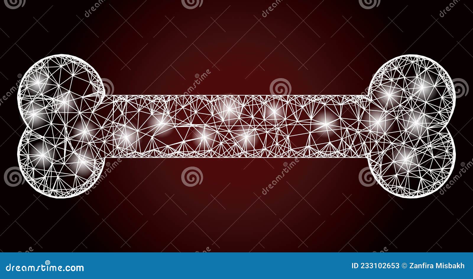 Shiny Linear Mesh Bone with Light Spots Stock Vector - Illustration of ...