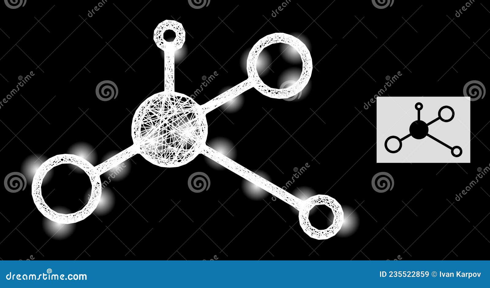 Flare Network Mesh Masternode with Lightspots Stock Image - Image of ...